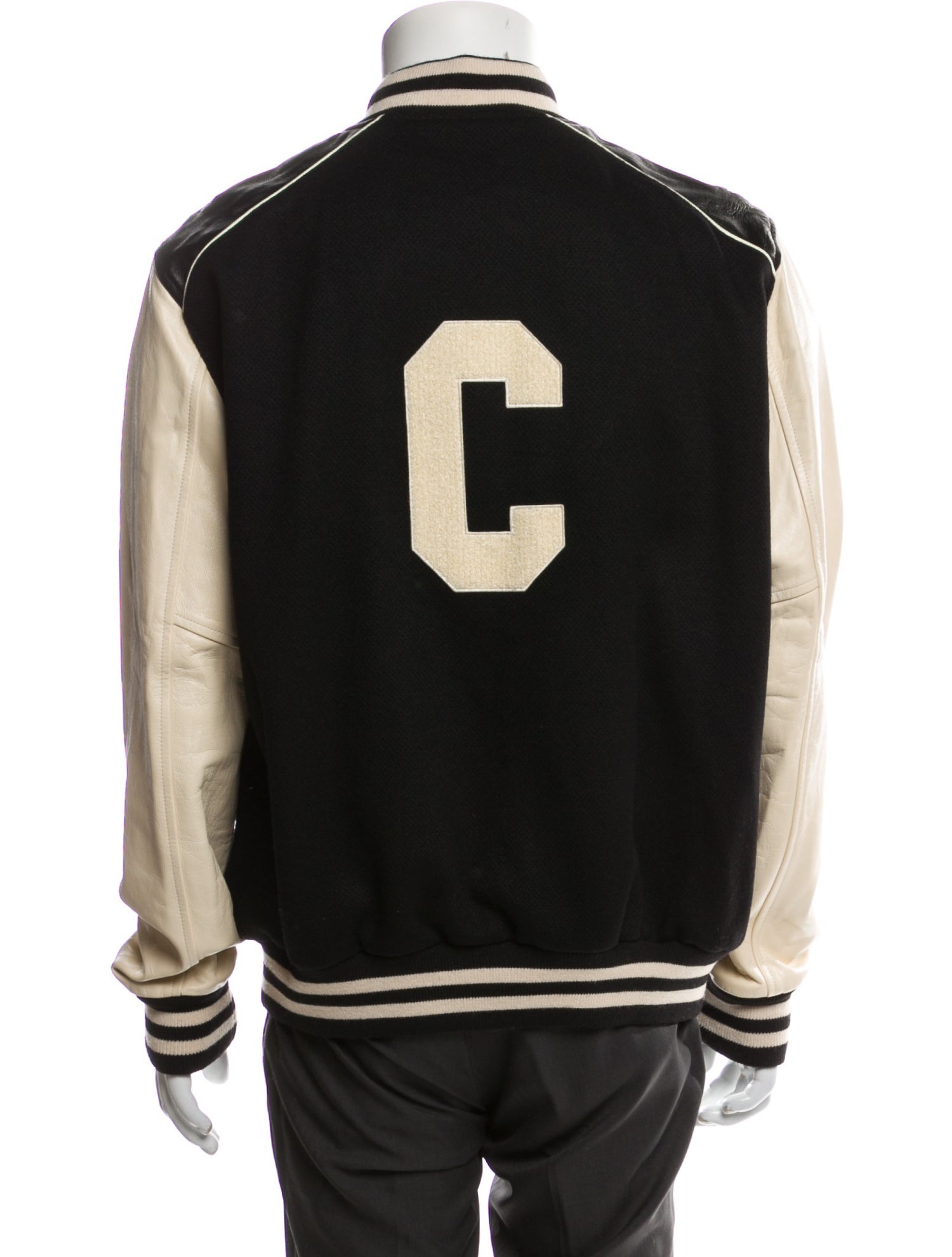 Celine 2022 Colorblock Pattern Varsity Jacket - Black Outerwear ...