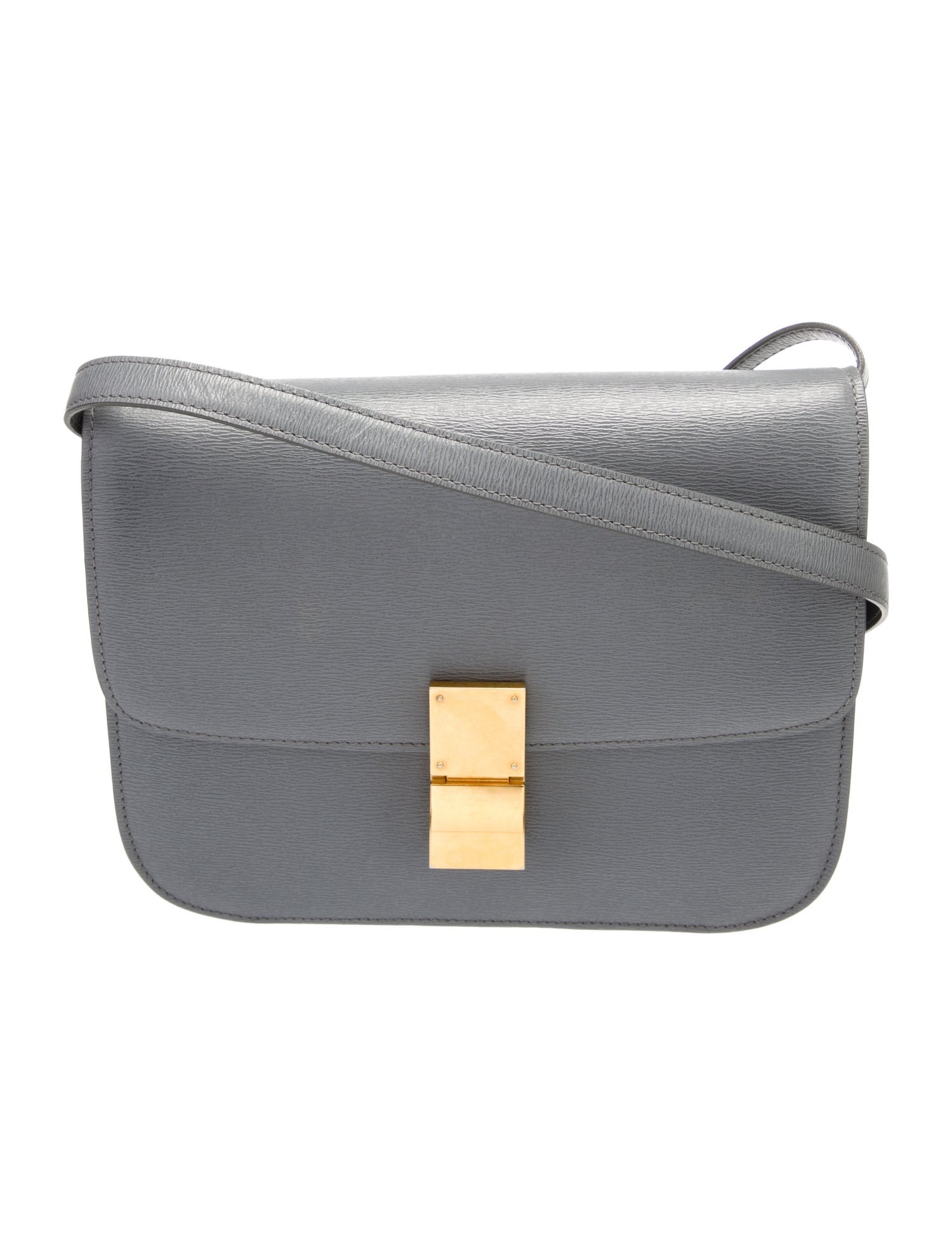 Celine Medium Classic Box Bag - Grey Crossbody Bags, Handbags ...