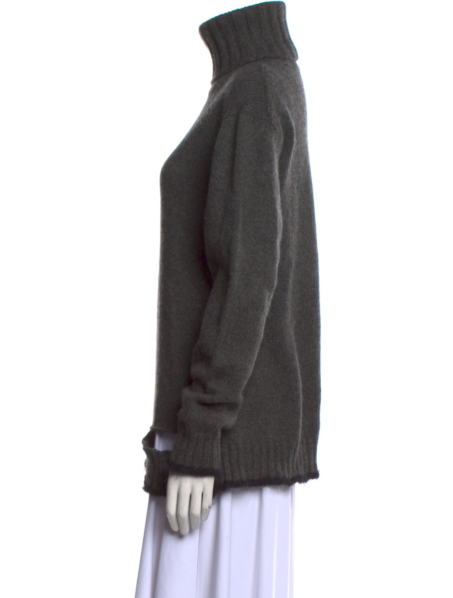 Celine Cashmere Turtleneck Sweater - Grey Knitwear, Clothing ...