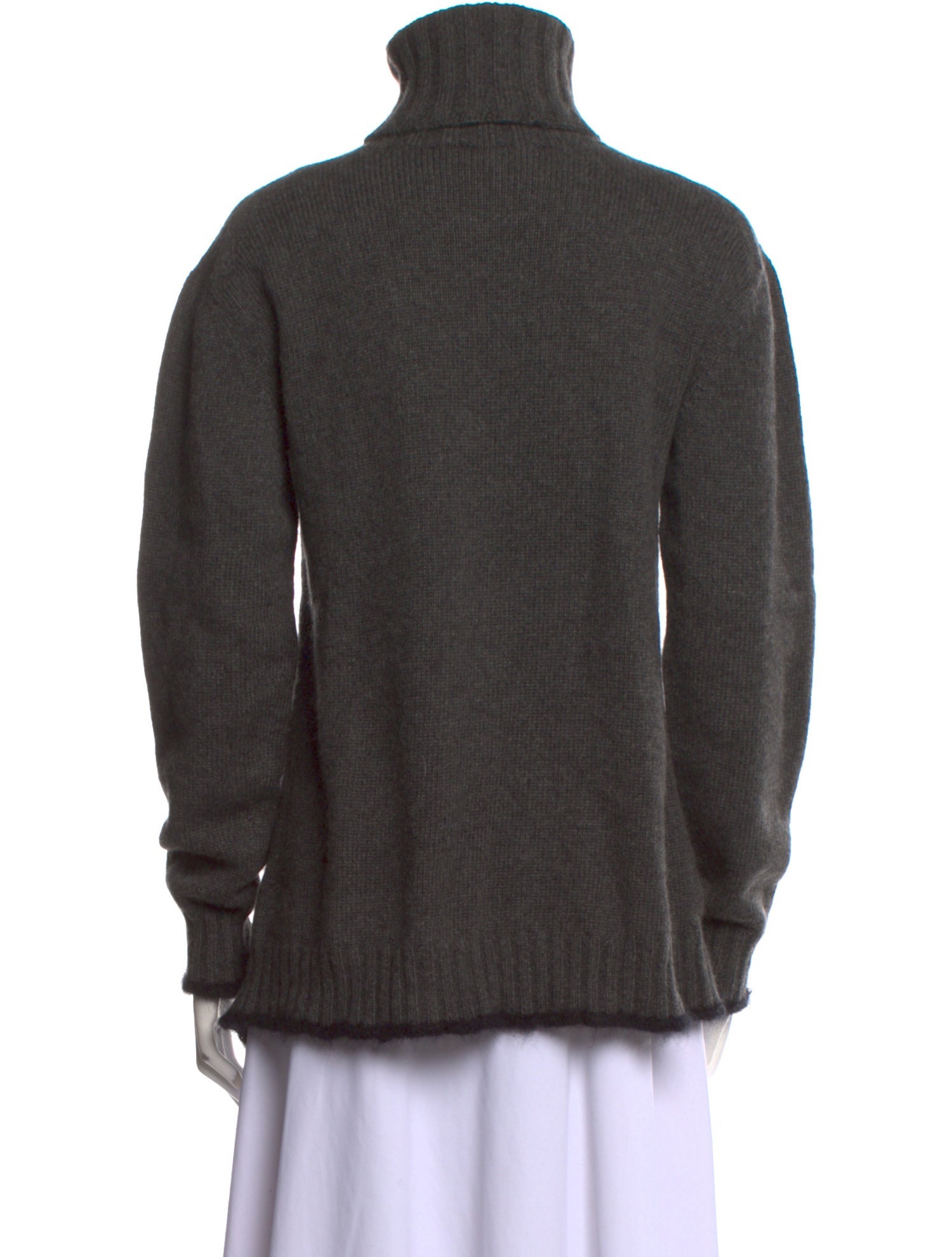 Celine Cashmere Turtleneck Sweater - Grey Knitwear, Clothing ...