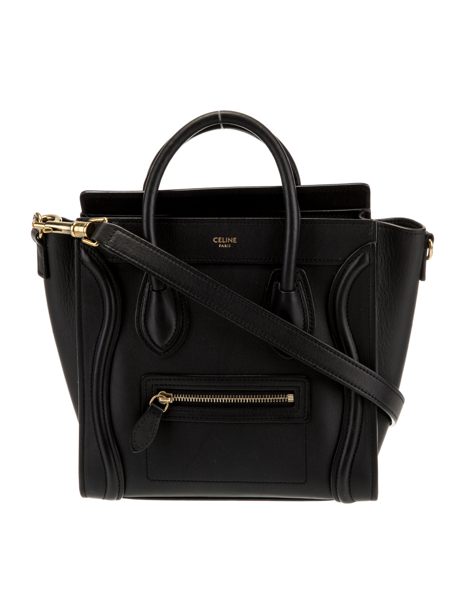 Celine Leather Luggage Nano - Grey Totes, Handbags - CEL292965 | The ...