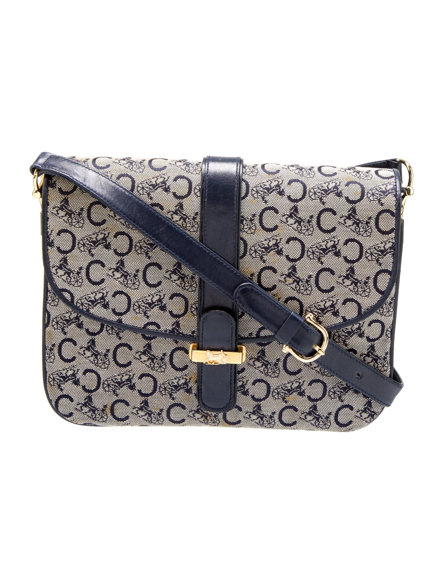 Celine Monogram Vintage Crossbody Bag - Grey Crossbody Bags, Handbags ...