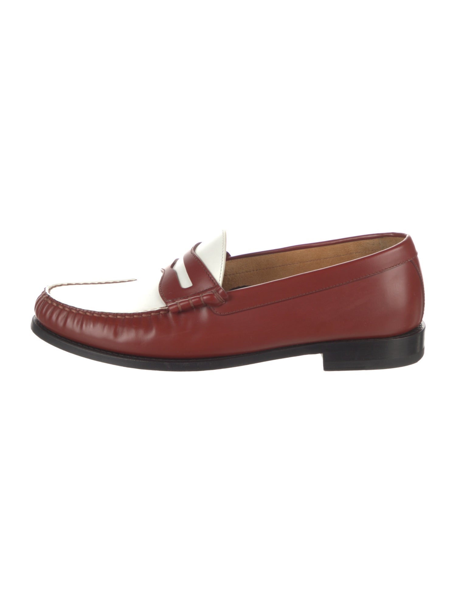 Celine Leather Colorblock Pattern Loafers - Brown Loafers, Shoes ...