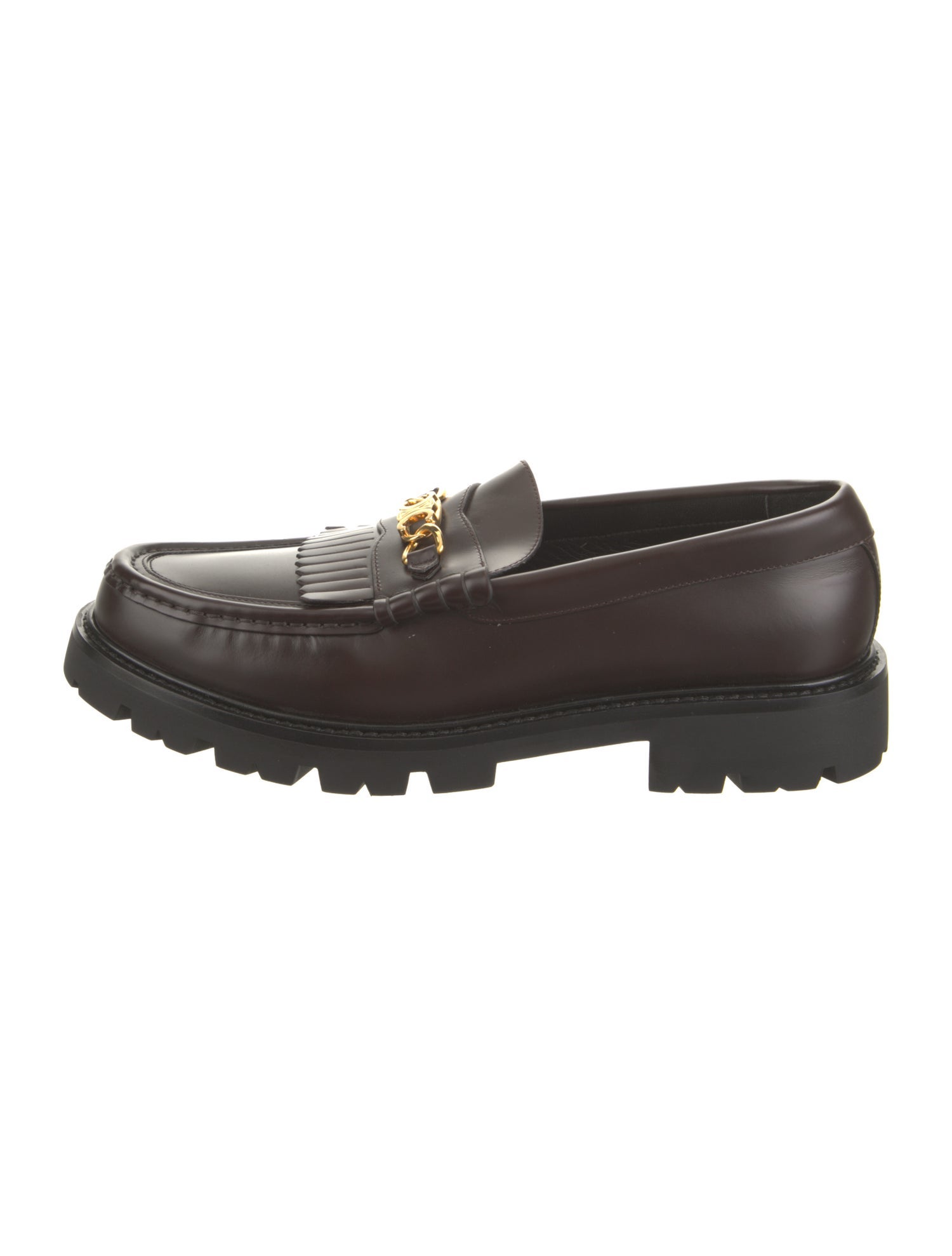 Celine Leather Fringe Trim Accent Loafers w/ Tags - Brown Flats, Shoes ...