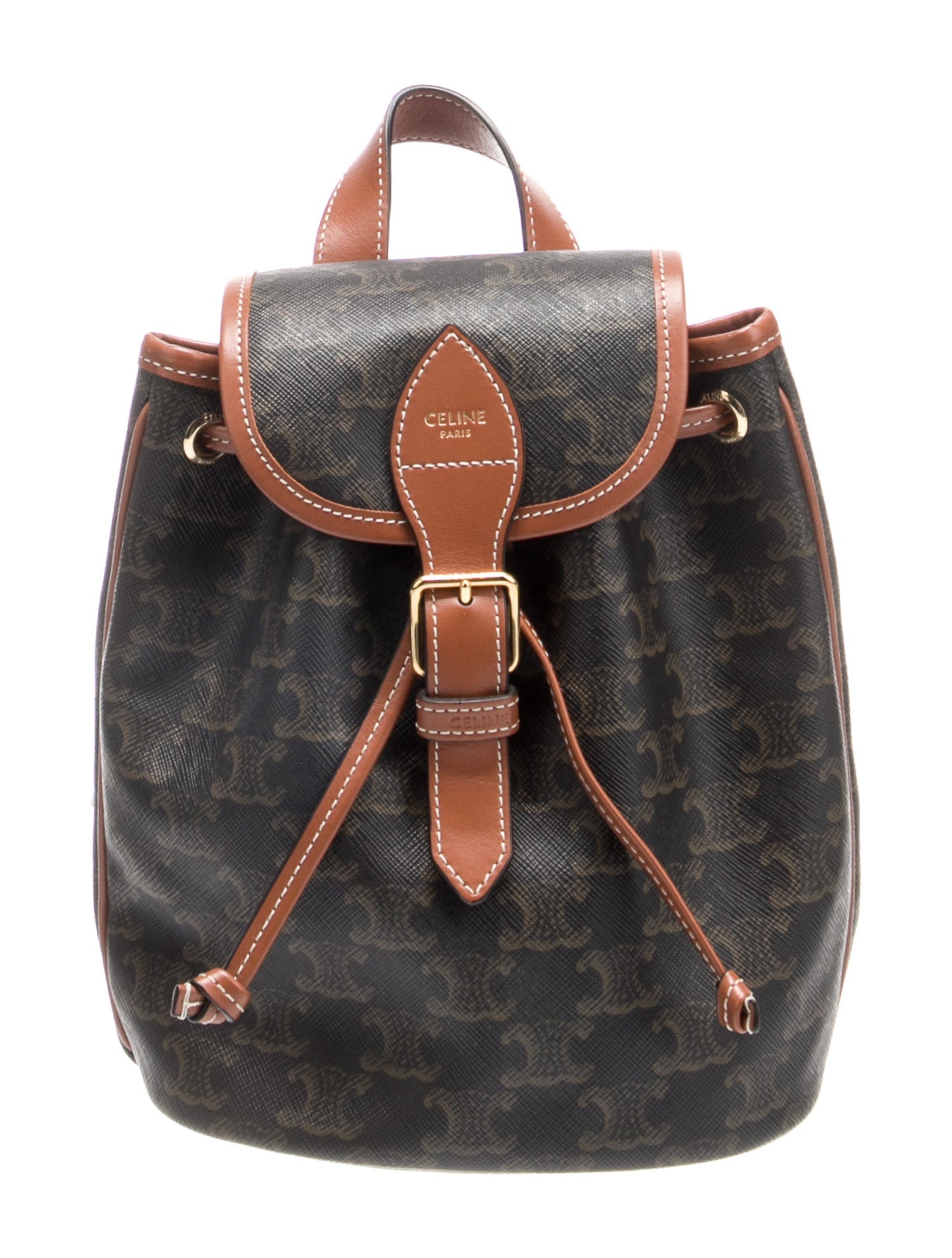 Celine Triomphe Folco Mini 2022 - Brown Backpacks, Handbags - CEL311118 ...