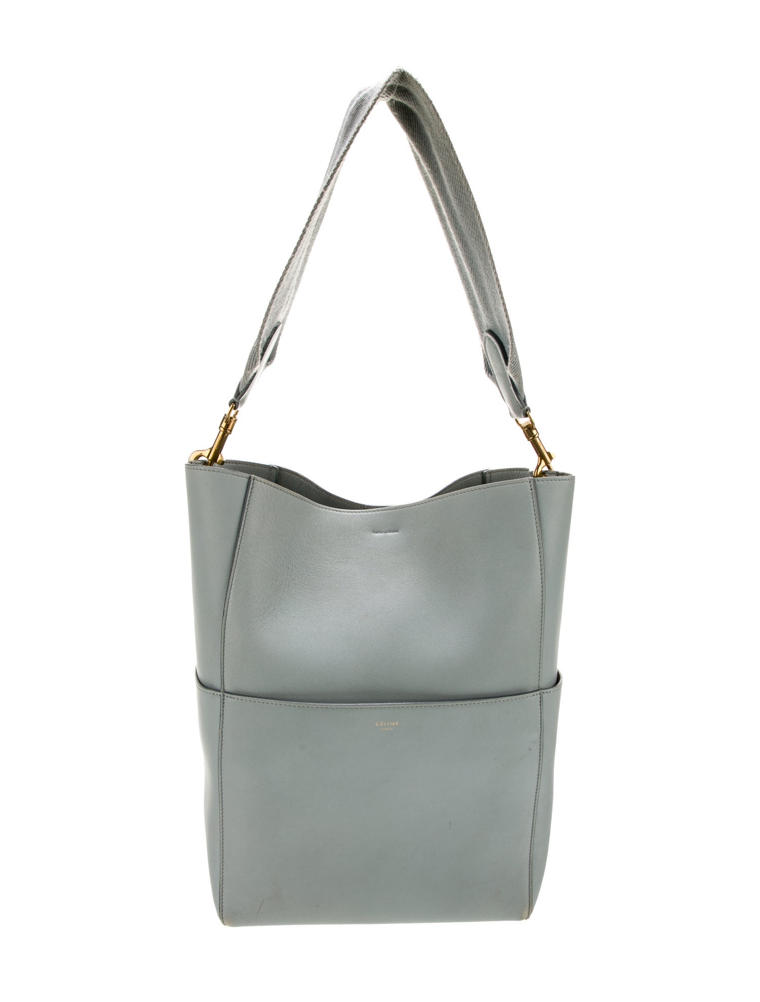 Celine Medium Seau Sangle - Blue Bucket Bags, Handbags - CEL300691 | The RealReal