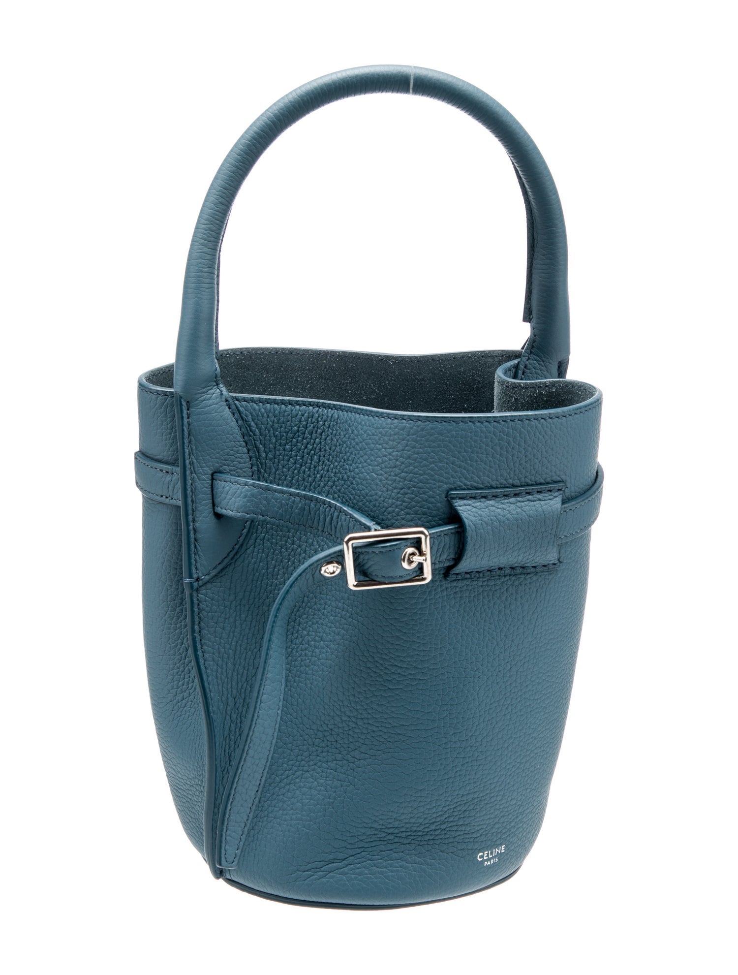 Celine Leather Big Bag Bucket Nano - Blue Bucket Bags, Handbags ...