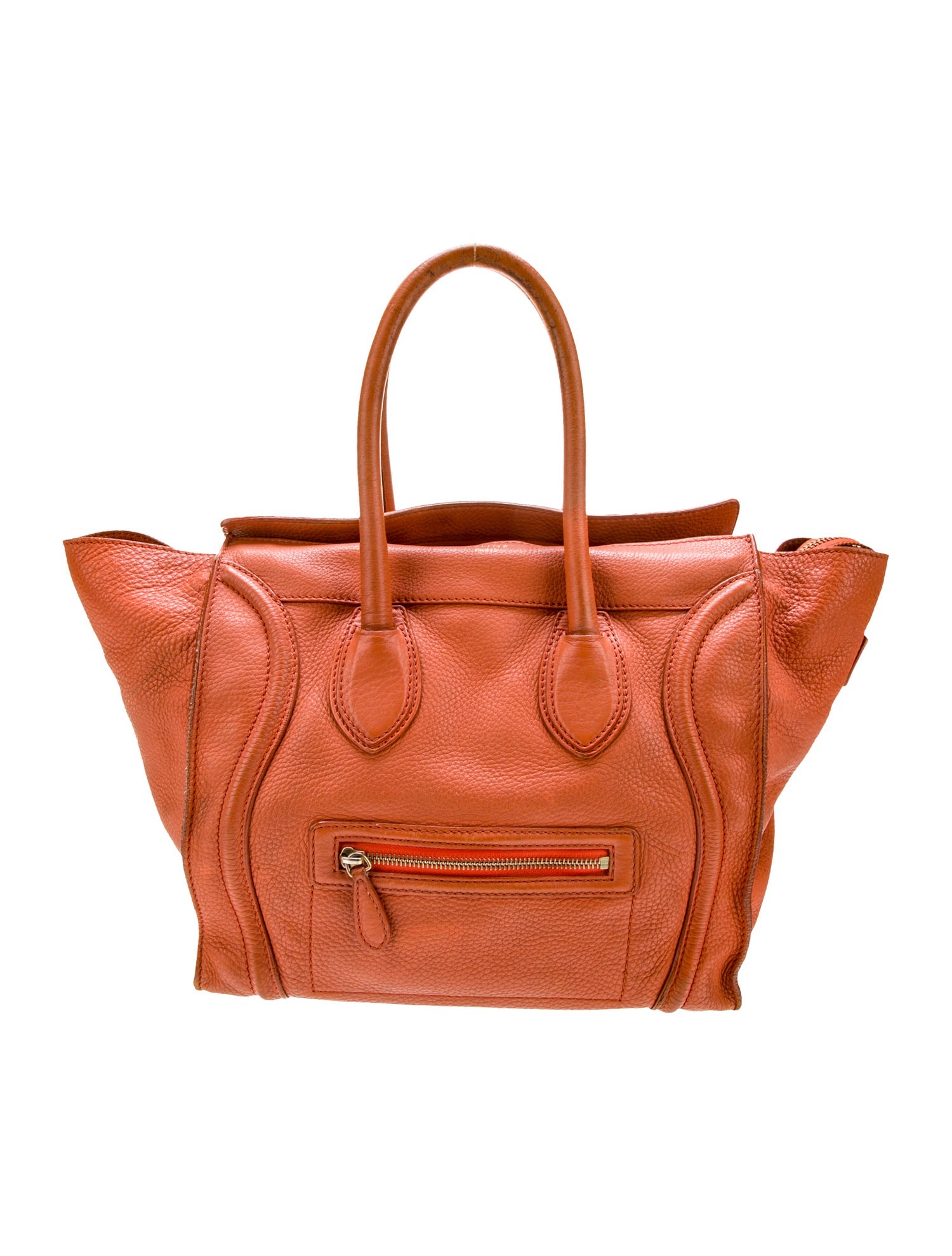 Celine Leather Luggage Mini - Orange Handle Bags, Handbags - CEL315680 ...