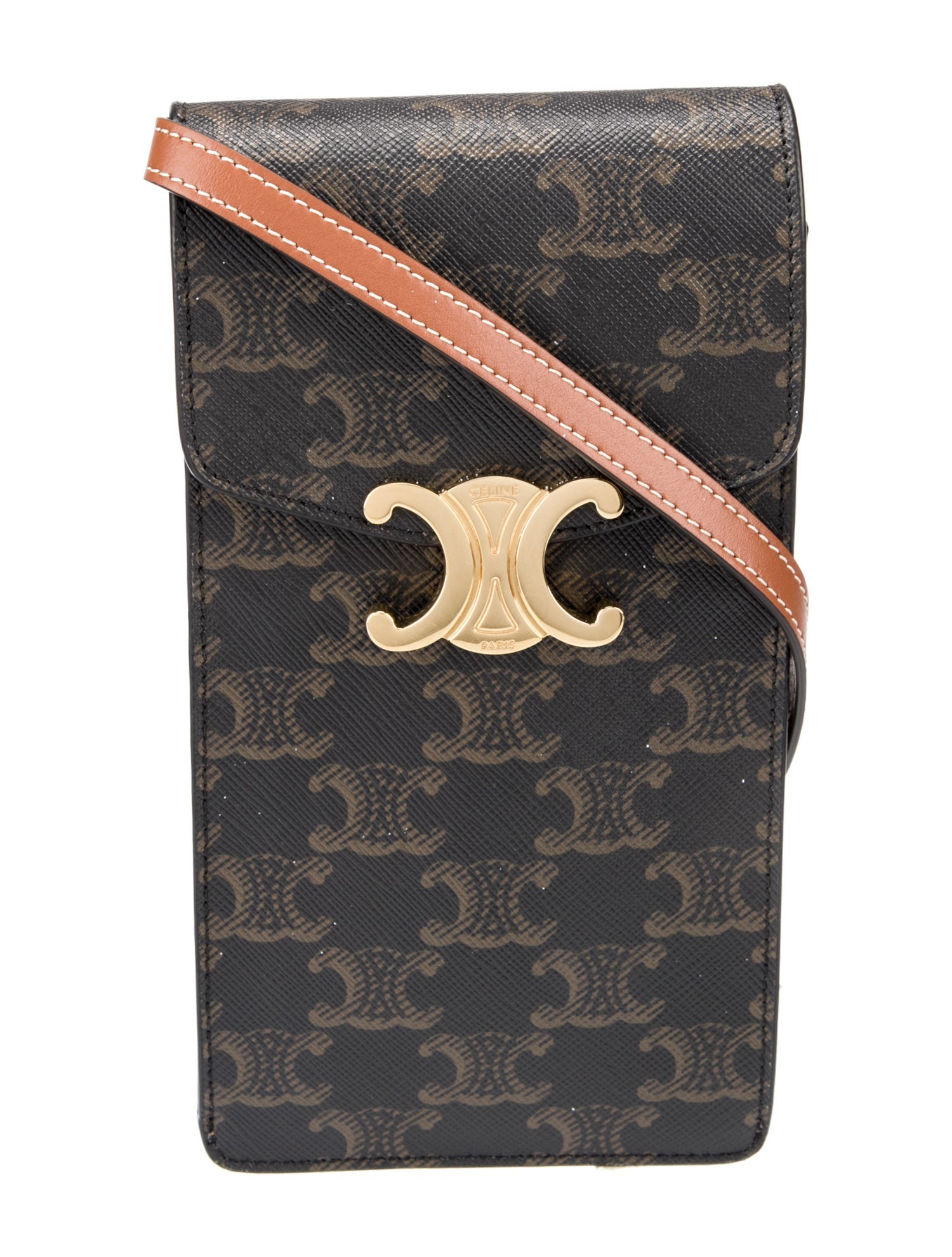 Celine Triomphe Triomphe 2021 - Brown Crossbody Bags, Handbags ...