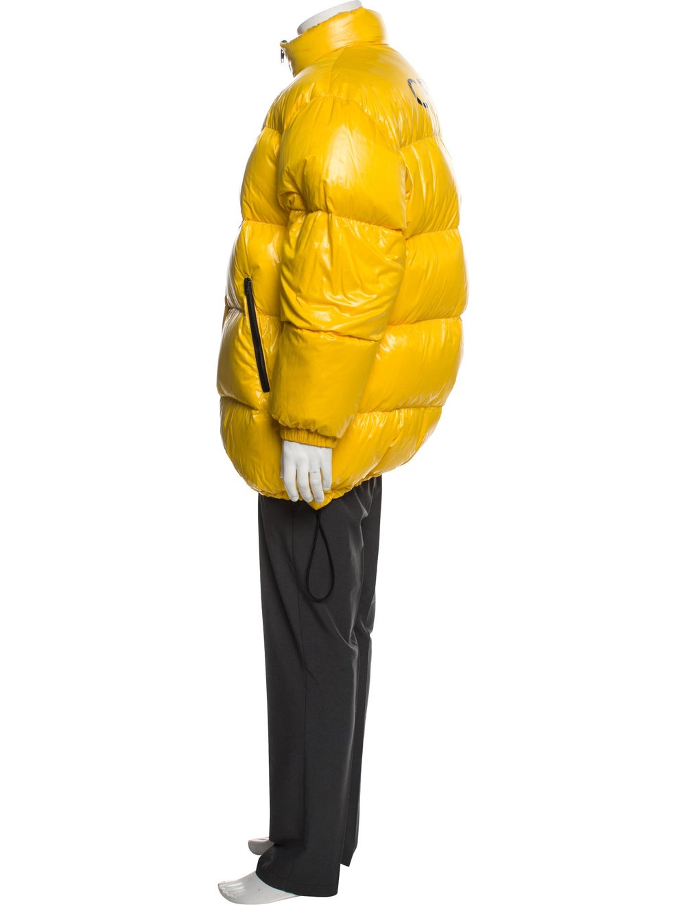 Celine Puffer Coat By Hedi Slimane Yellow Woven Linin… - Gem