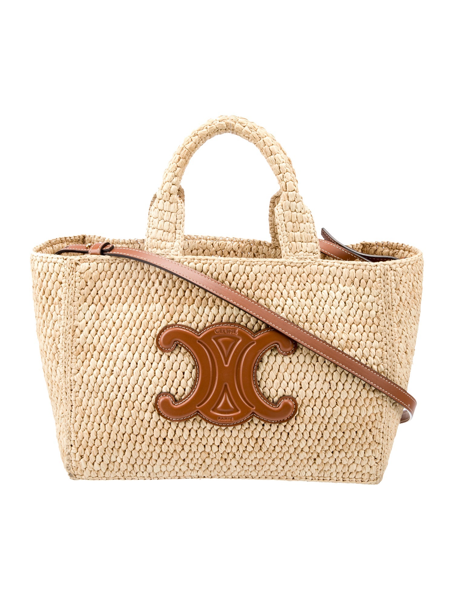Celine Raffia Cabas Thais - Neutrals Handle Bags, Handbags - CEL317535 ...