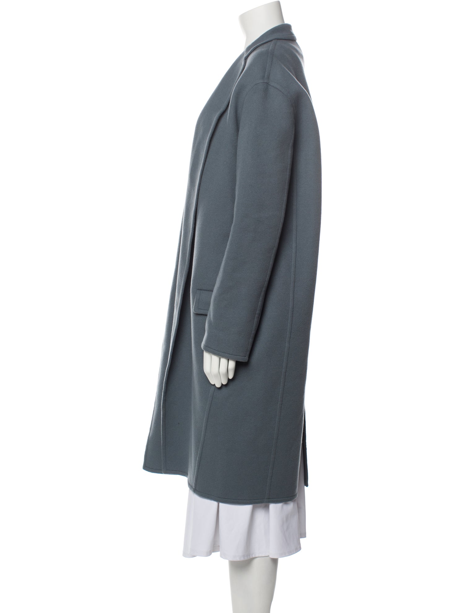 Celine Cashmere Coat Blue Coats Clothing CEL318407 The RealReal