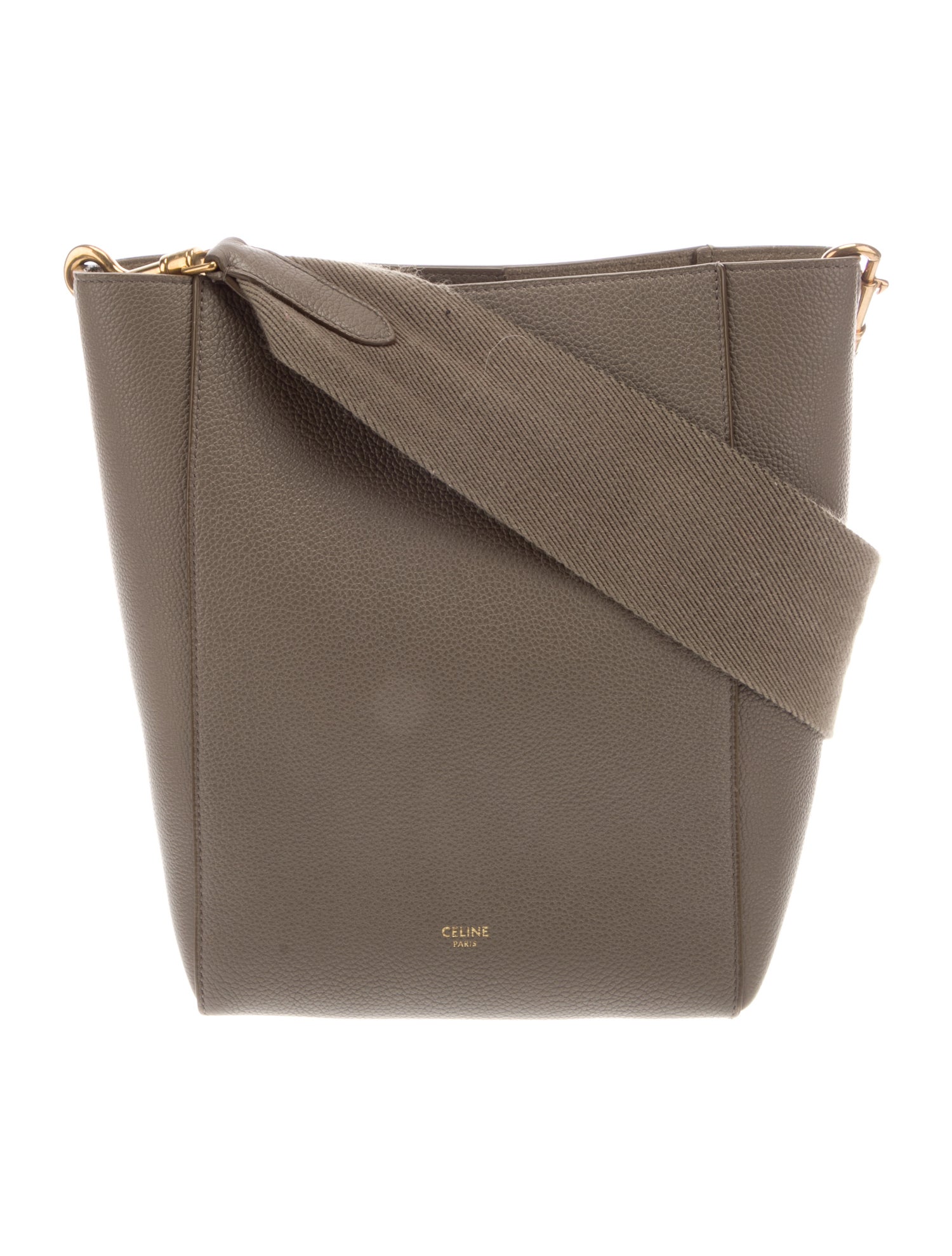 Celine Leather Seau Sangle Small 2021 - Brown Bucket Bags, Handbags ...