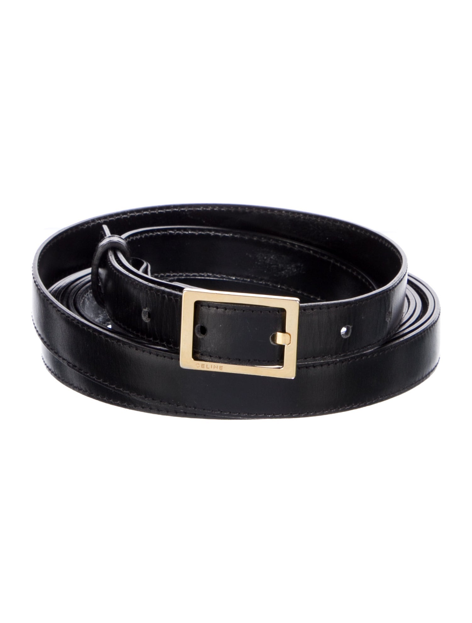 Celine Skinny Leather Belt Kit - Black Belts, Accessories - CEL322414 ...