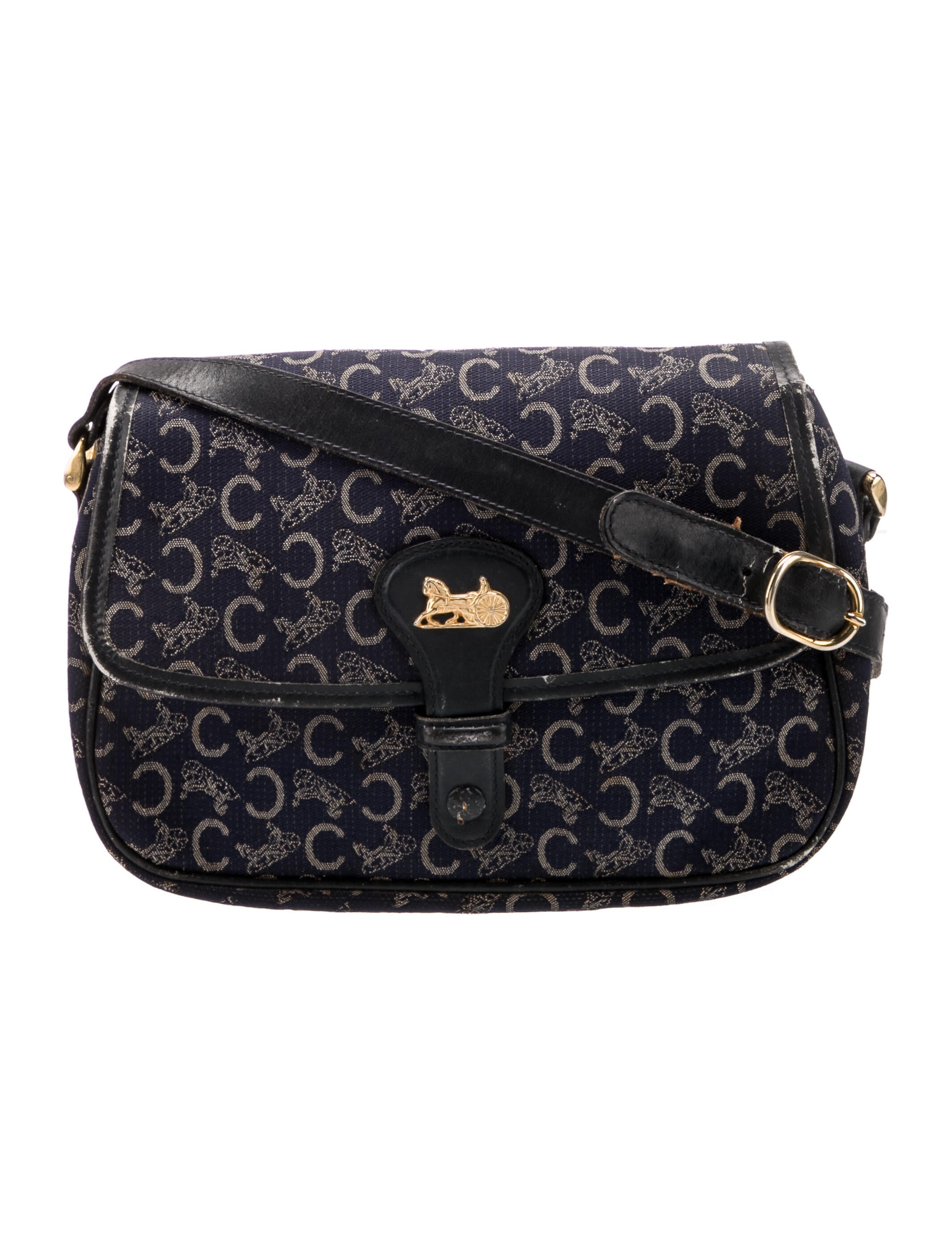 Celine Monogram Crossbody Bag Vintage - Blue Crossbody Bags, Handbags ...