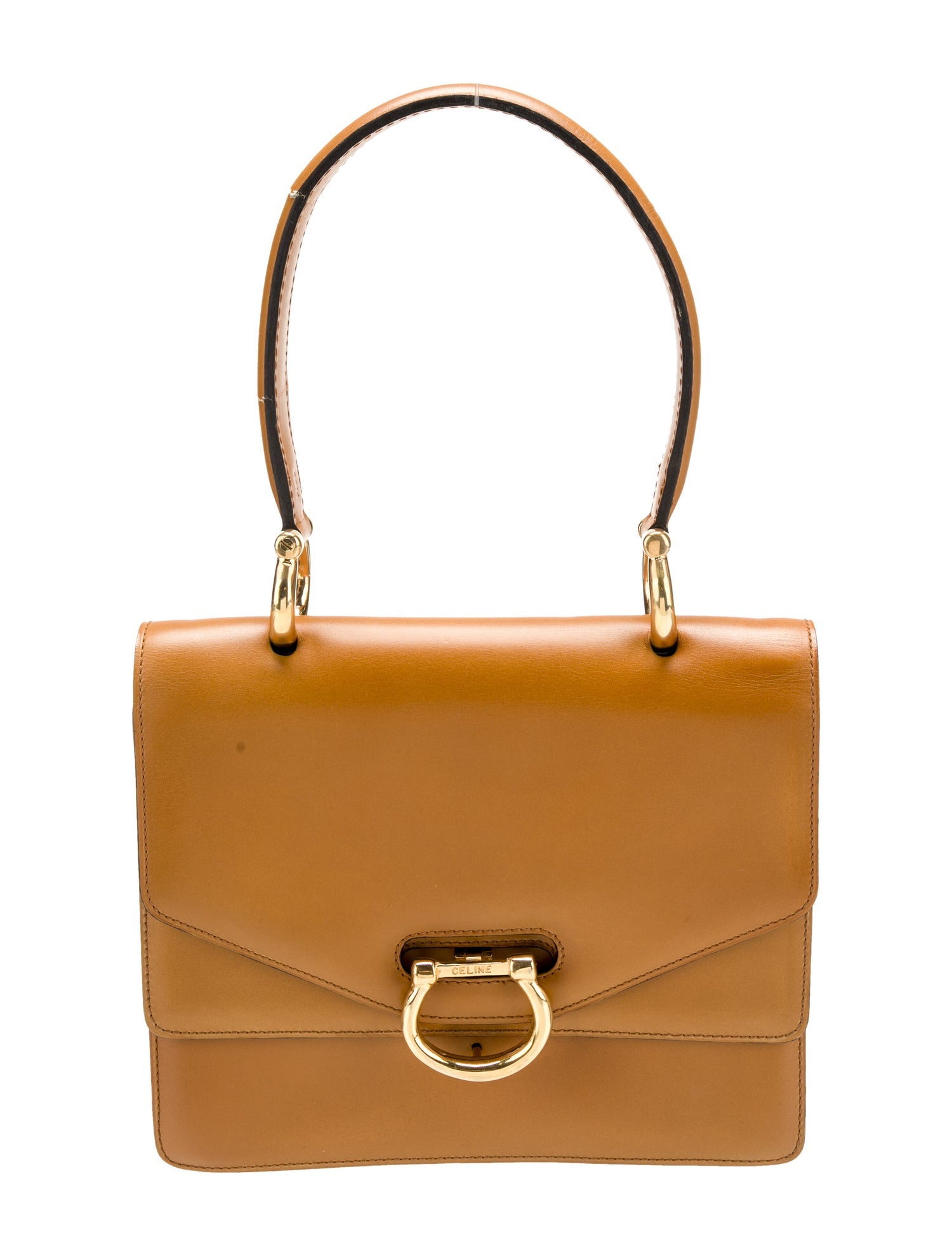 Celine Leather Top Handle Bag - Brown Handle Bags, Handbags - CEL325311 ...