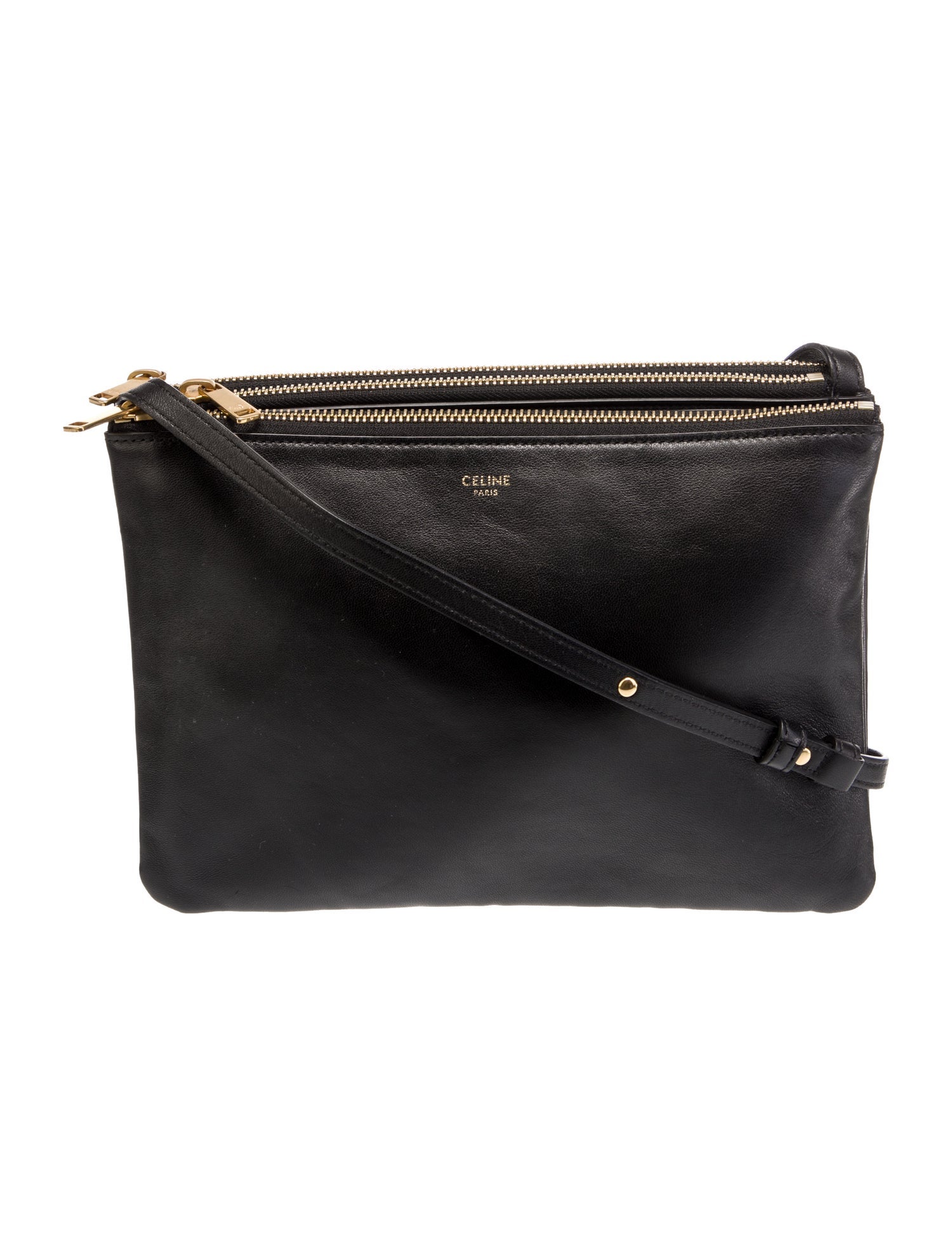 Celine Leather Trio Large - Black Crossbody Bags, Handbags - CEL327139 ...