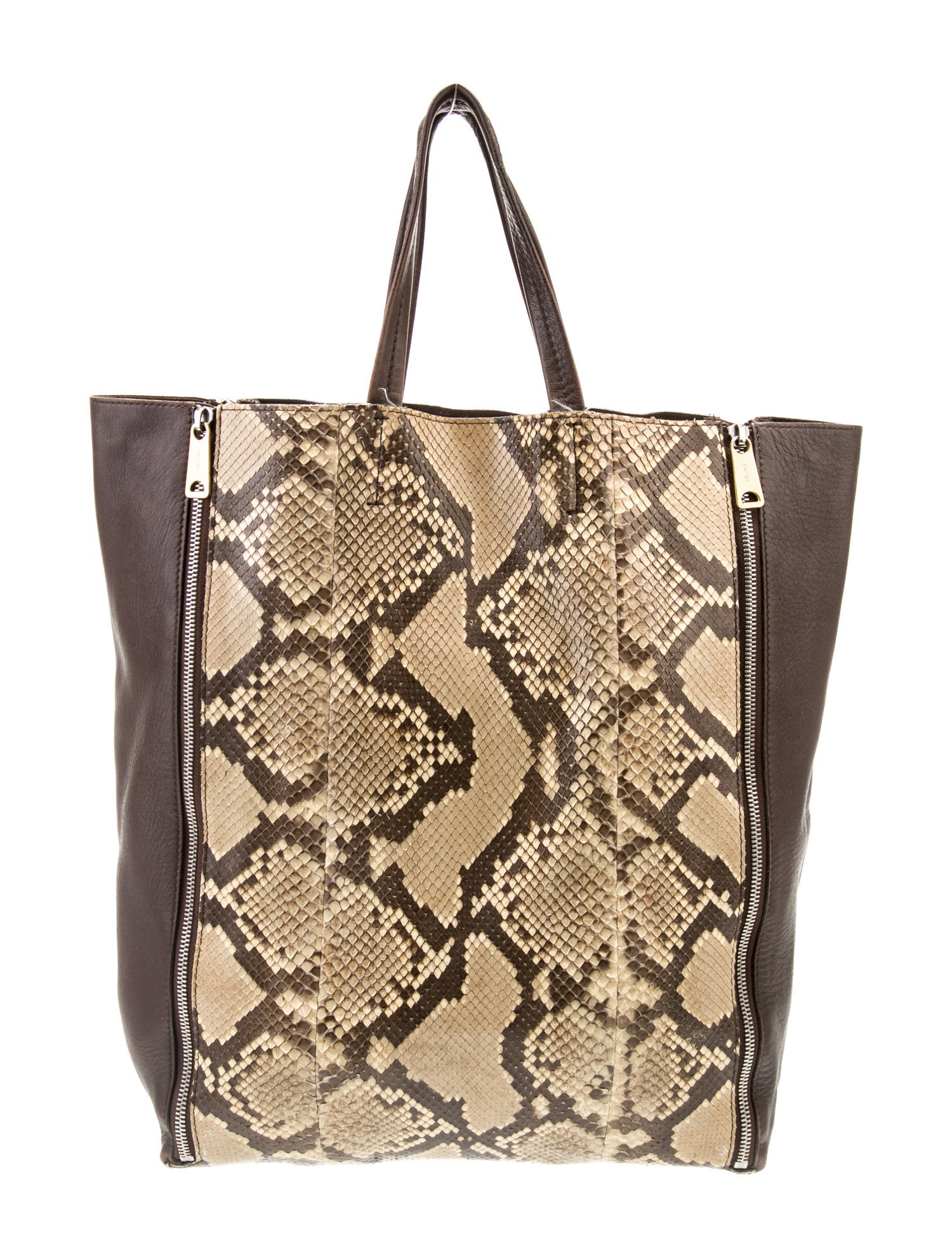 Celine Python Vertical Gusset Cabas - Brown Totes, Handbags - CEL328320 ...