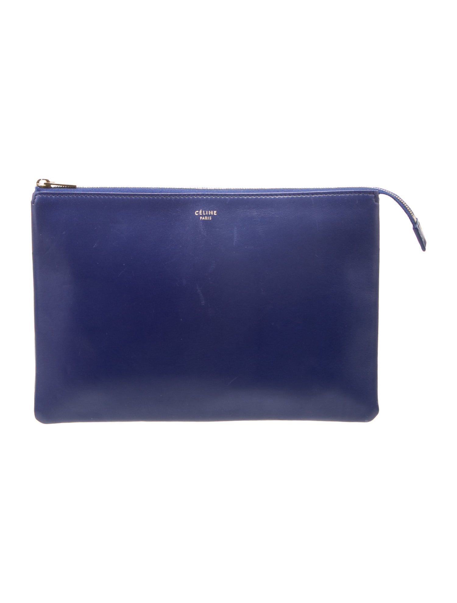 Celine Leather Clutch - Blue Clutches, Handbags - CEL329767 | The RealReal