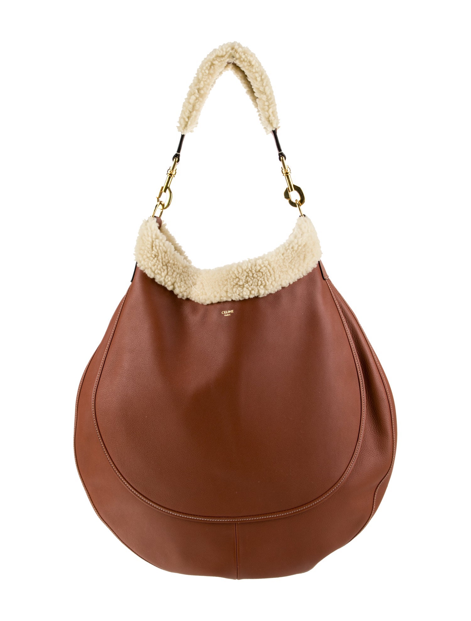 Celine Calfskin Leandre - Brown Hobos, Handbags - CEL329982 | The RealReal