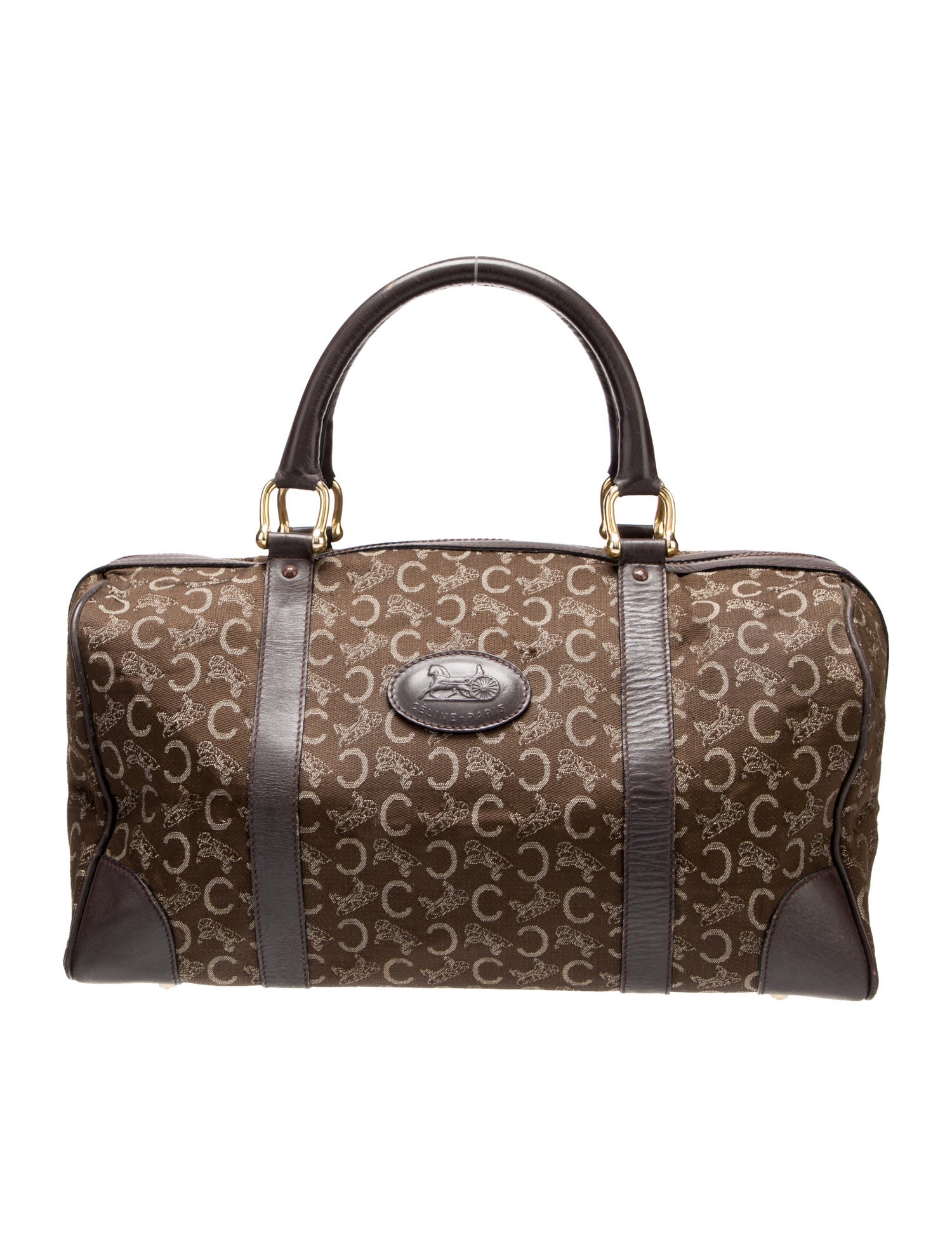 Celine Monogram Boston - Brown Handle Bags, Handbags - CEL332677 | The ...
