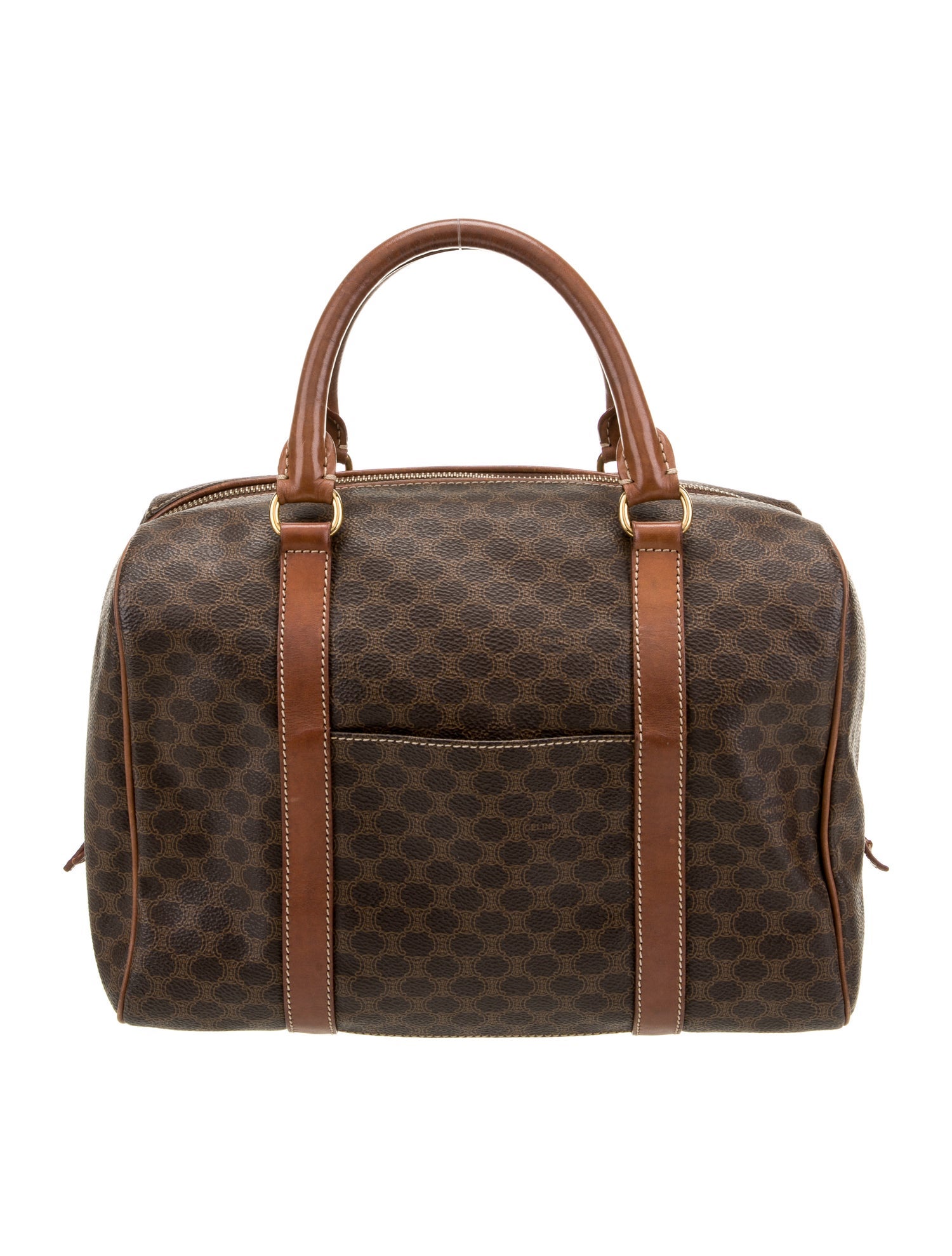 Celine Macadam Top Handle Bag Vintage - Brown Handle Bags, Handbags ...