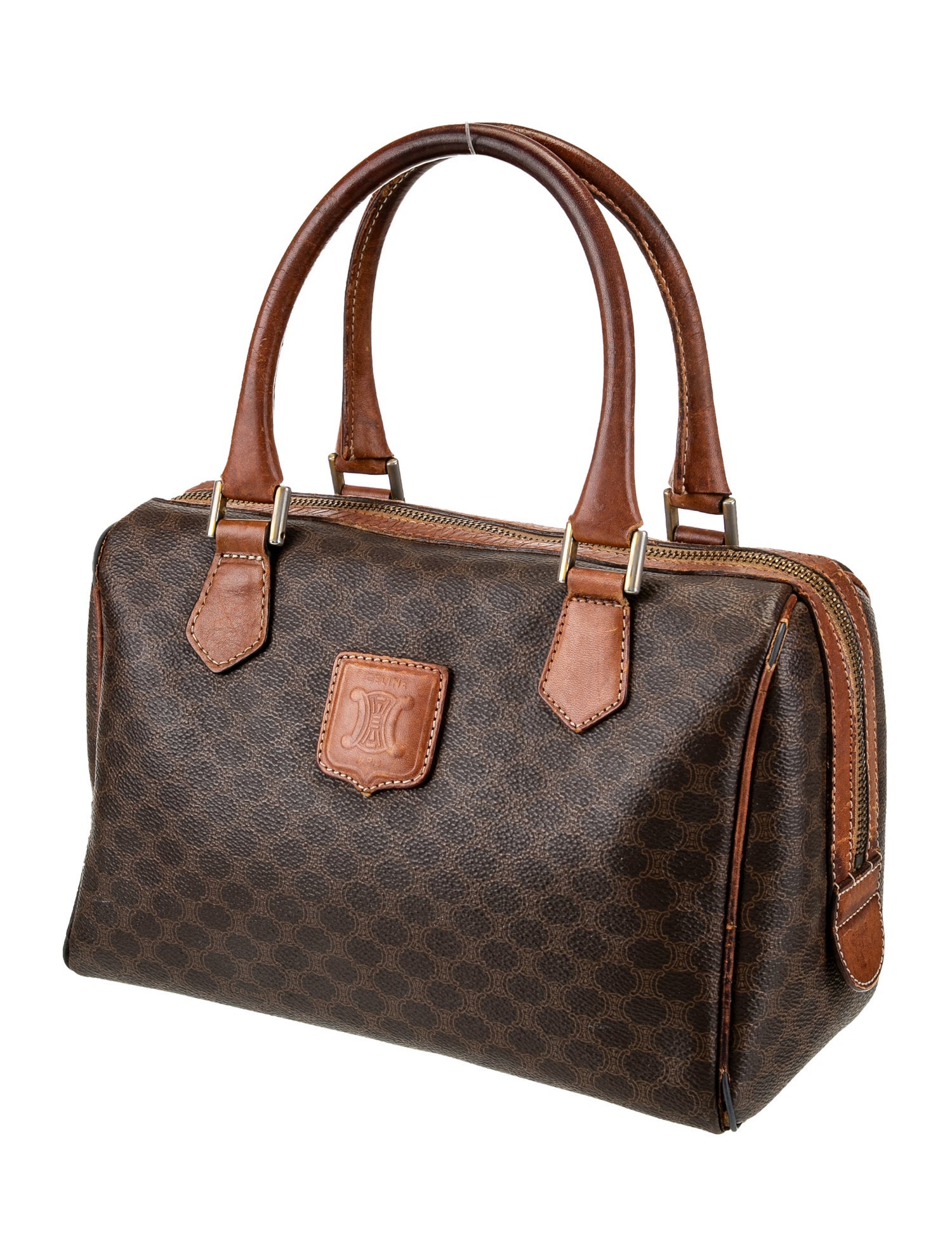 Celine Macadam Triomphe Vintage - Brown Handle Bags, Handbags ...