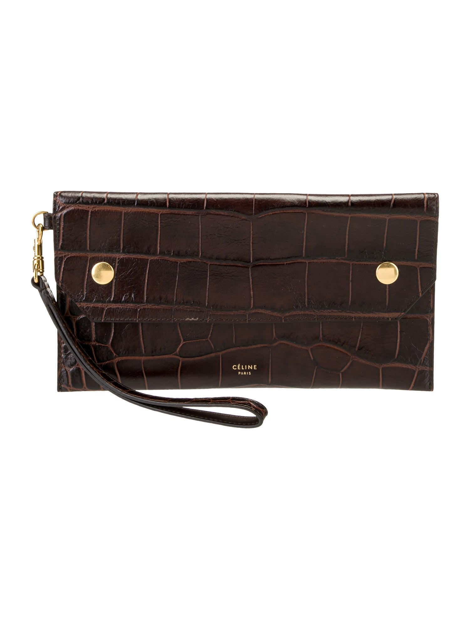 Celine Leather Clutch Small - Brown Clutches, Handbags - CEL335928 ...