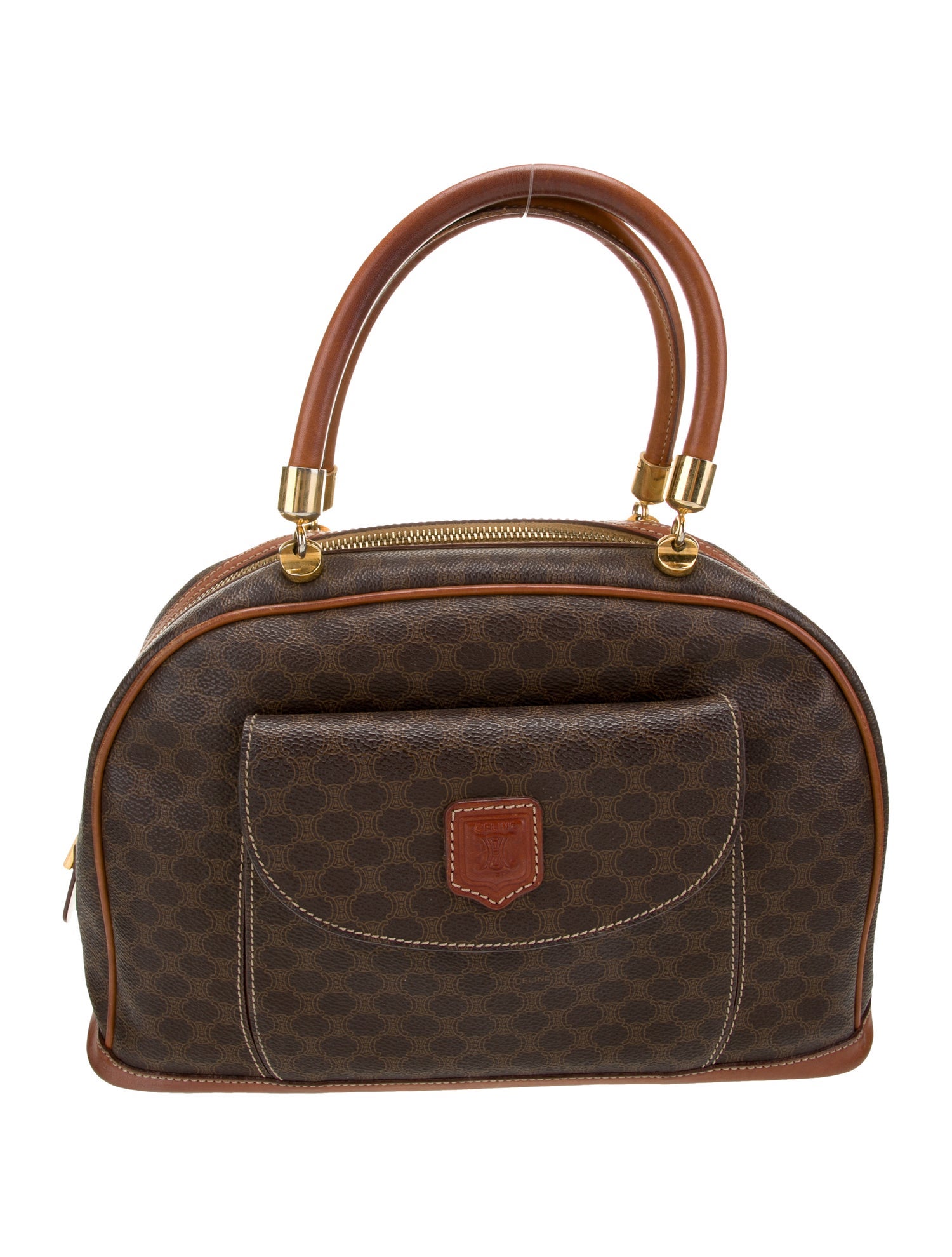 Celine Top Handle Bag Vintage - Brown Handle Bags, Handbags - CEL336736 ...