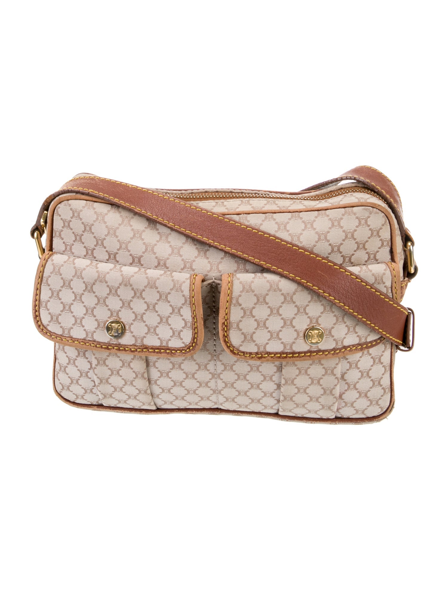 Celine Macadam Camera Bag Vintage - Neutrals Crossbody Bags, Handbags ...