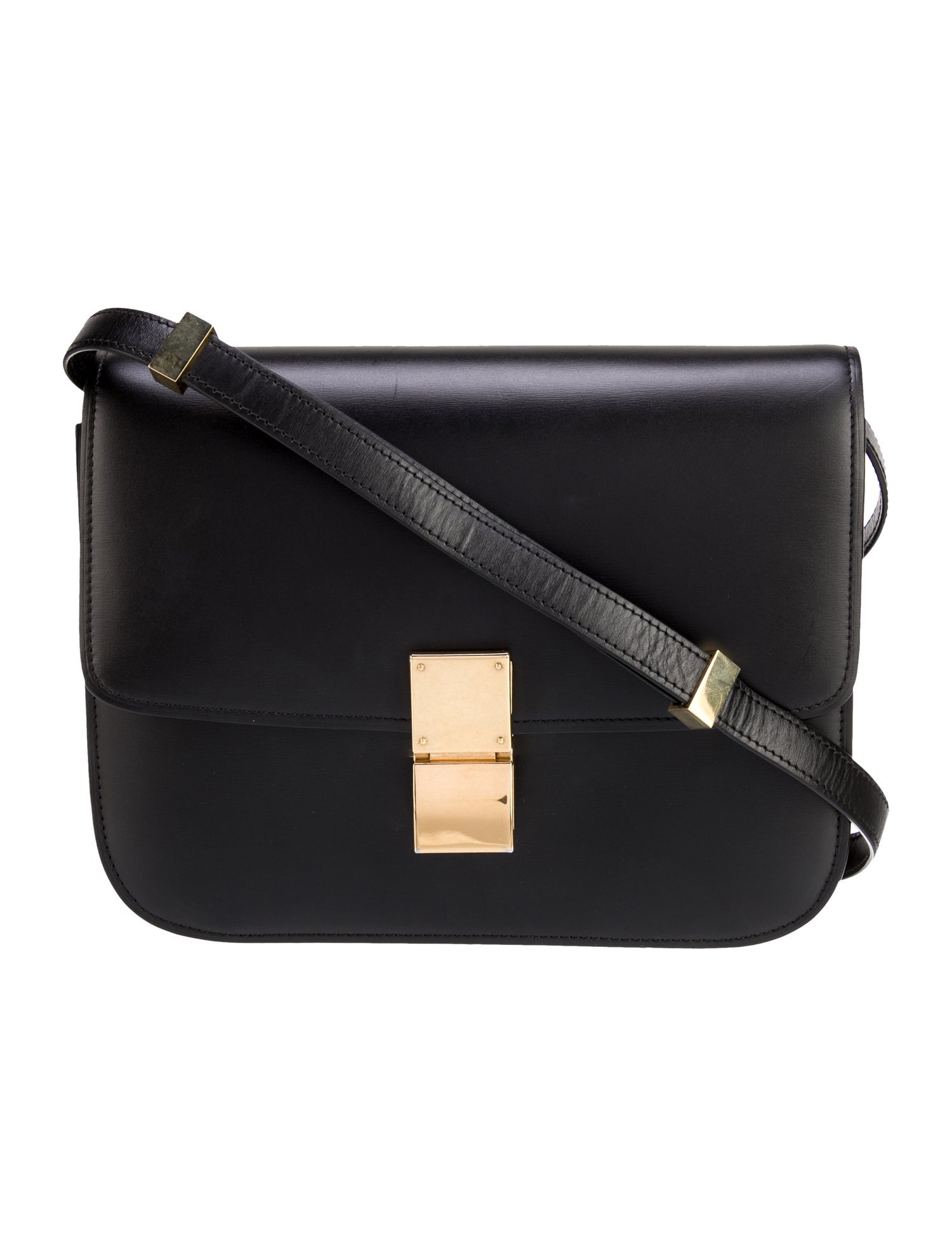 Celine Leather Classic Medium - Black Crossbody Bags, Handbags ...