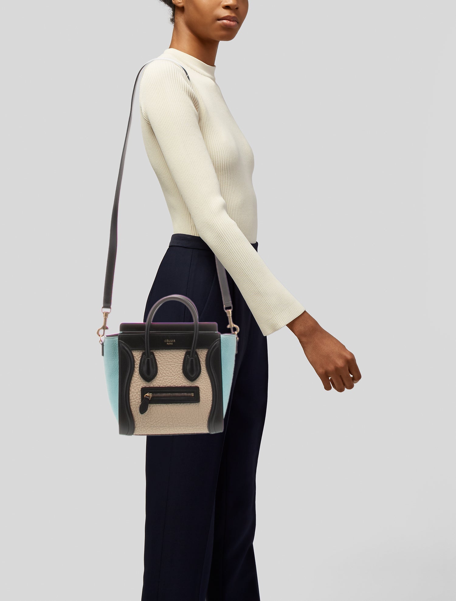 Celine Leather Luggage Nano - Black Totes, Handbags - CEL350998 | The ...