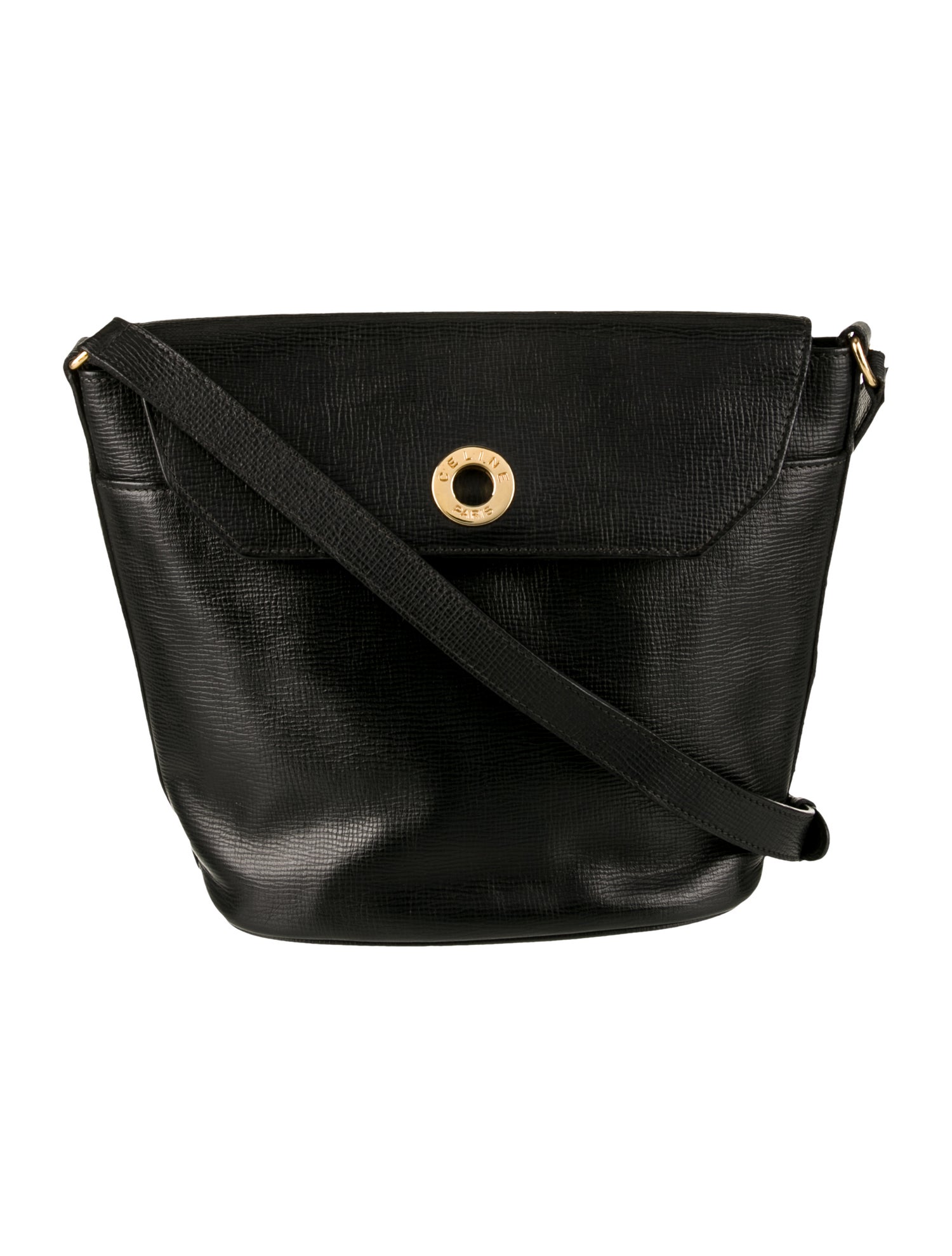 Celine Leather Crossbody Bag Vintage - Black Crossbody Bags, Handbags ...