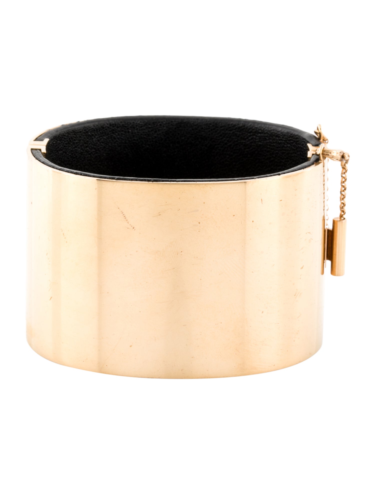 Celine Minimal Manchette Bracelet - Black, Brass Bangle, Bracelets ...