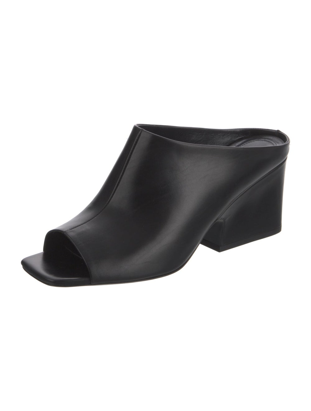 Celine Leather Slides Black - Gem