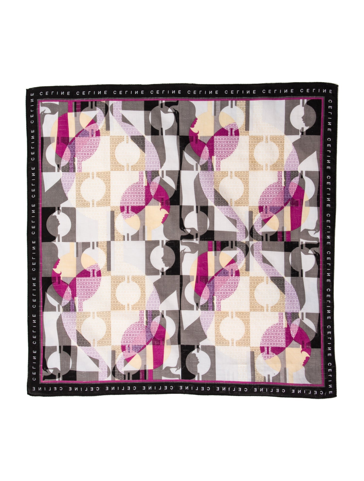 Celine Silk Printed Scarf - Black Scarves and Shawls, Accessories ...