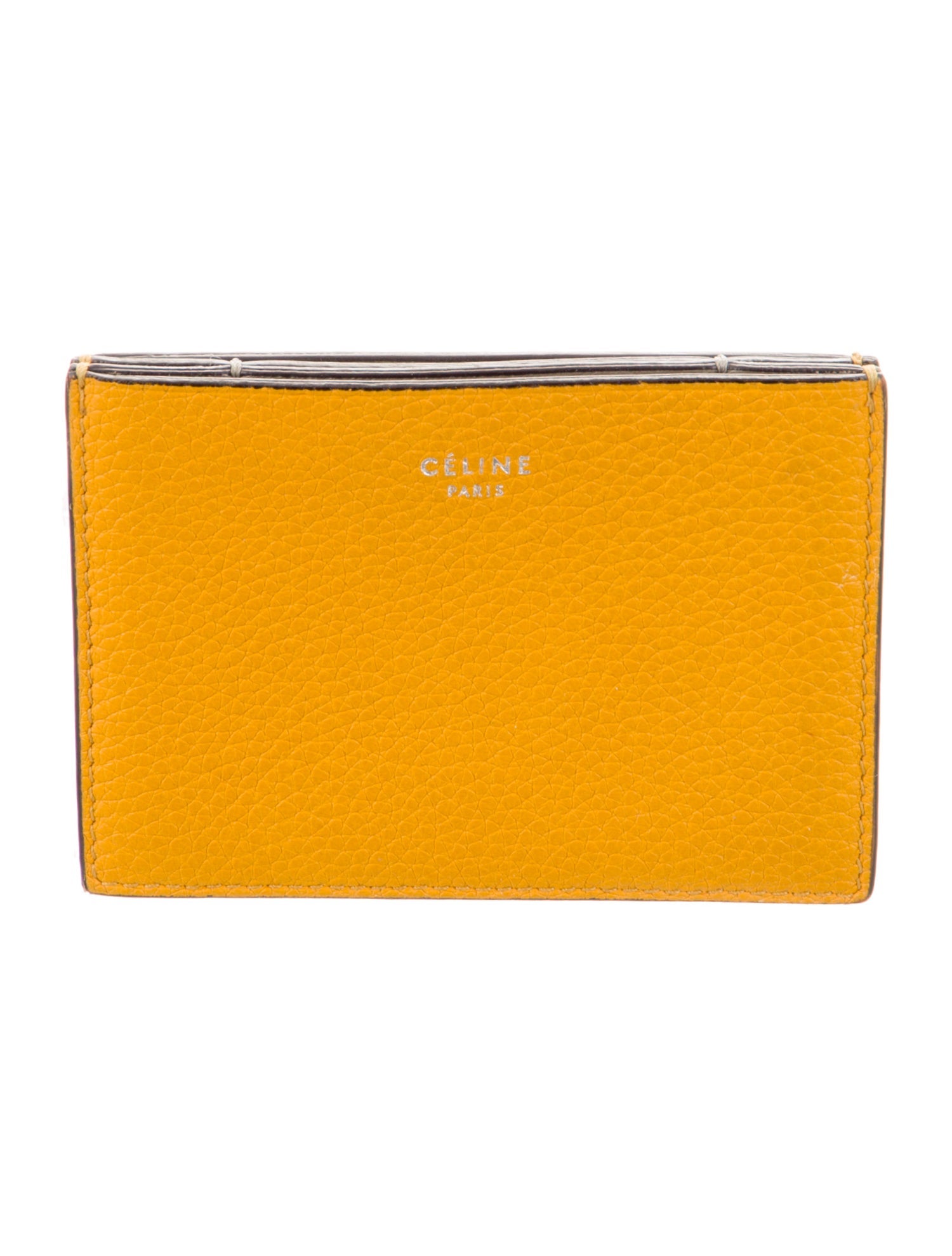 Celine Leather Bifold Wallet - Yellow Wallets, Accessories - CEL339518 ...