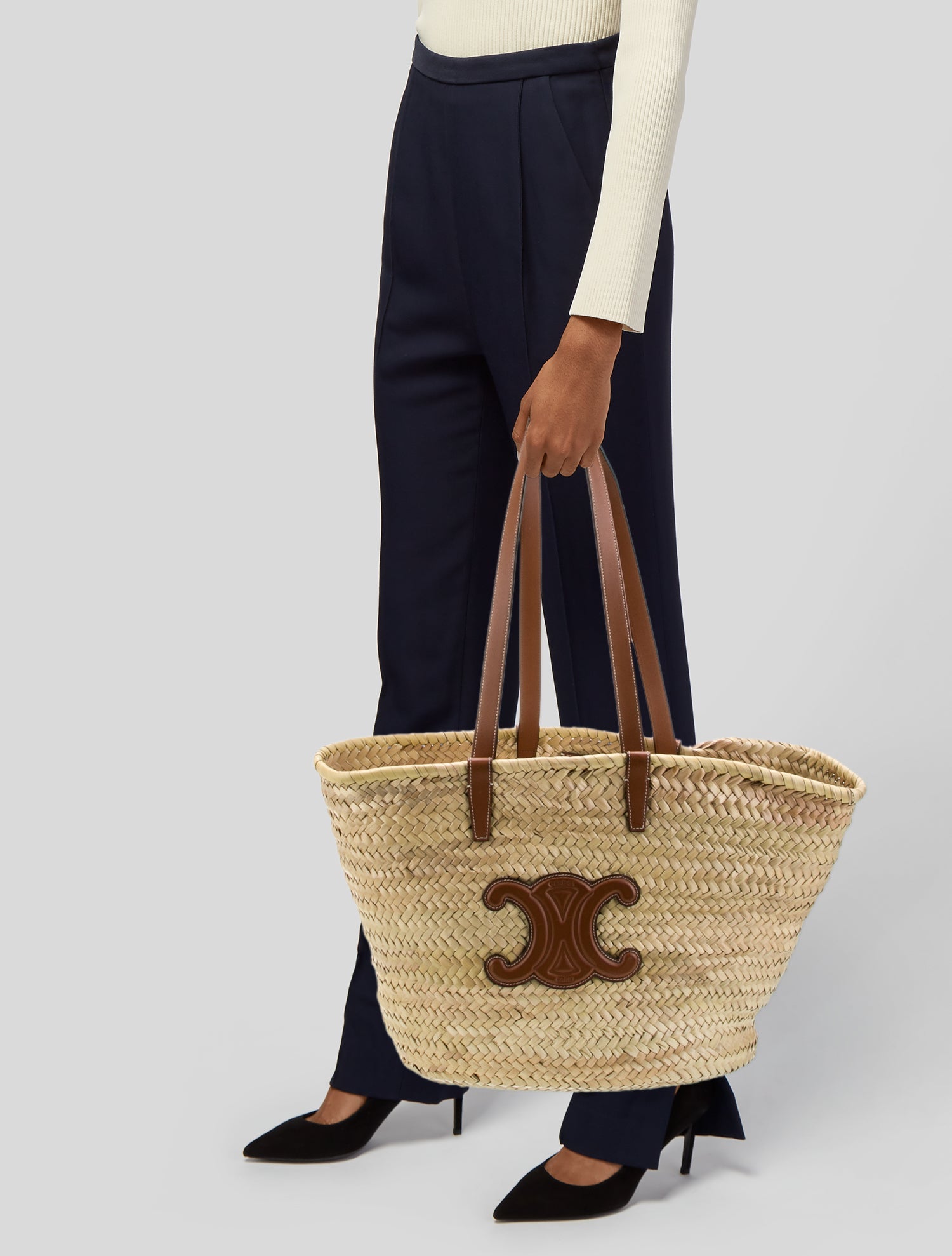 Celine Raffia Classic Panier Large - Neutrals Totes, Handbags ...