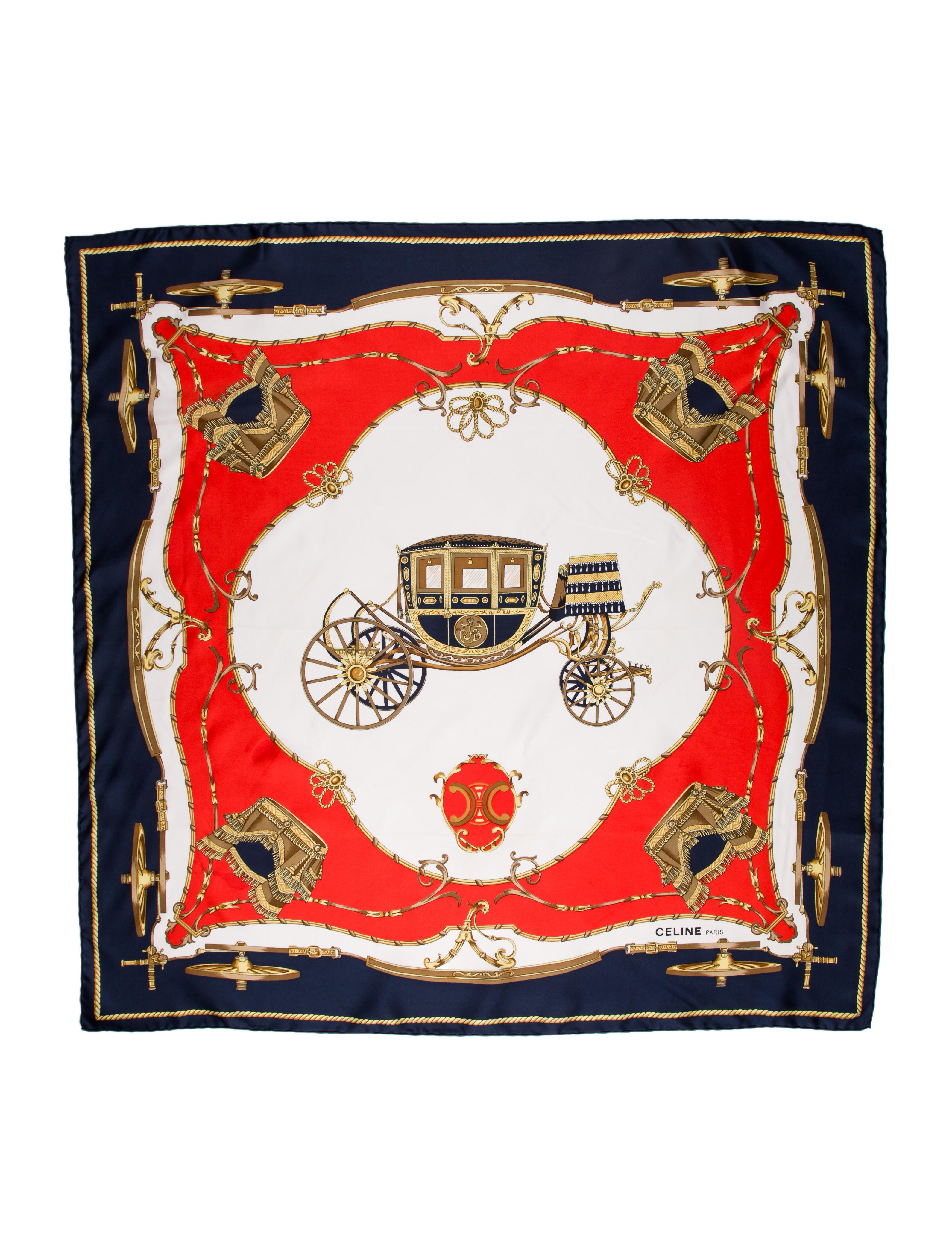 Celine Printed Scarf - Blue Scarves and Shawls, Accessories - CEL343062 ...