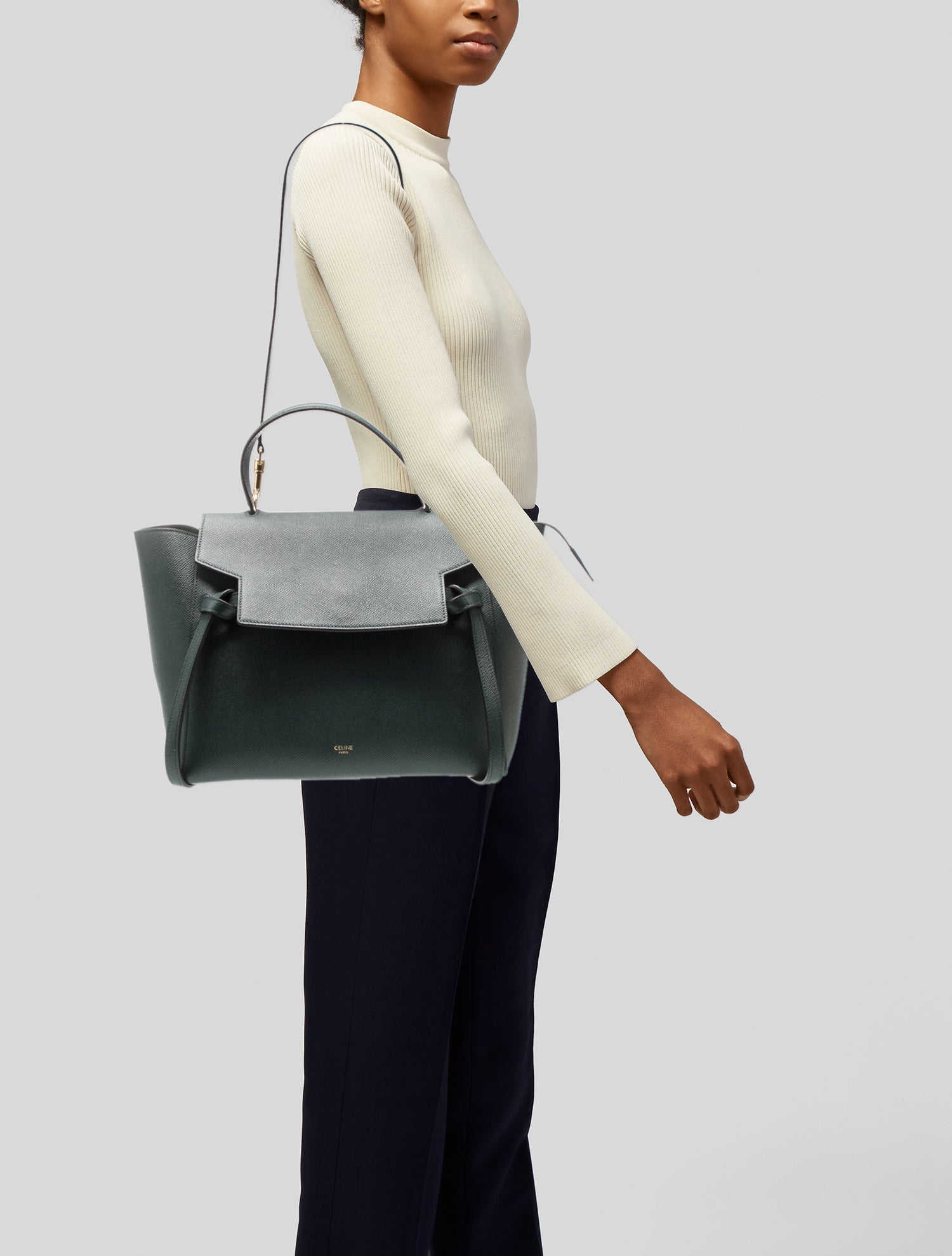 Celine Leather Belt Bag Mini - Grey Handle Bags, Handbags - CEL333512 ...