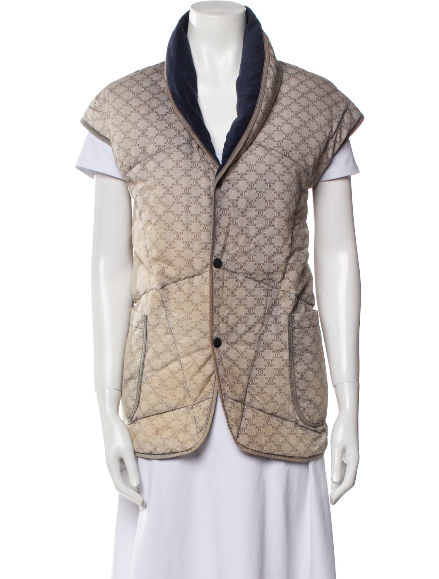 Celine Vintage Late 1990's - Early 2000's Vest - Neutrals Jackets ...