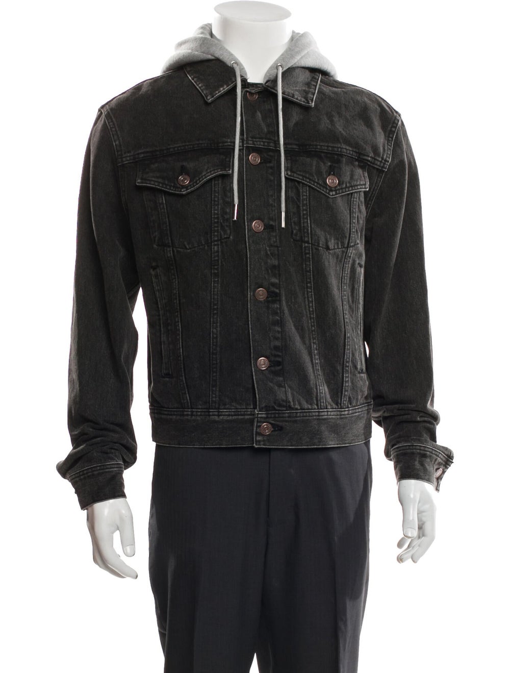 Celine Denim Jacket By Hedi Slimane Grey With Hood Sl… - Gem