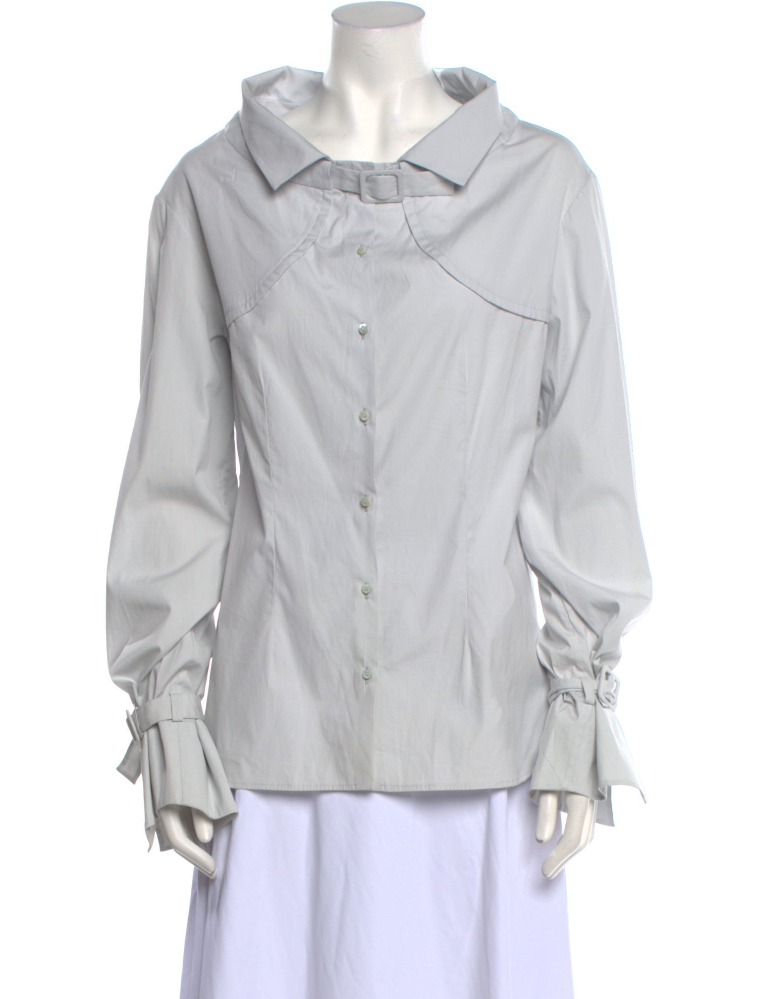 Celine Vintage Late 1990's - Early 2000's Button-Up Top - Neutrals Tops ...