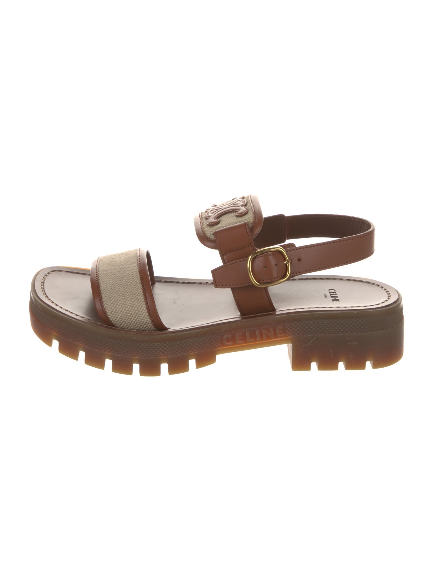 Celine Leather Gladiator Sandals - Brown Sandals, Shoes - CEL350503 ...