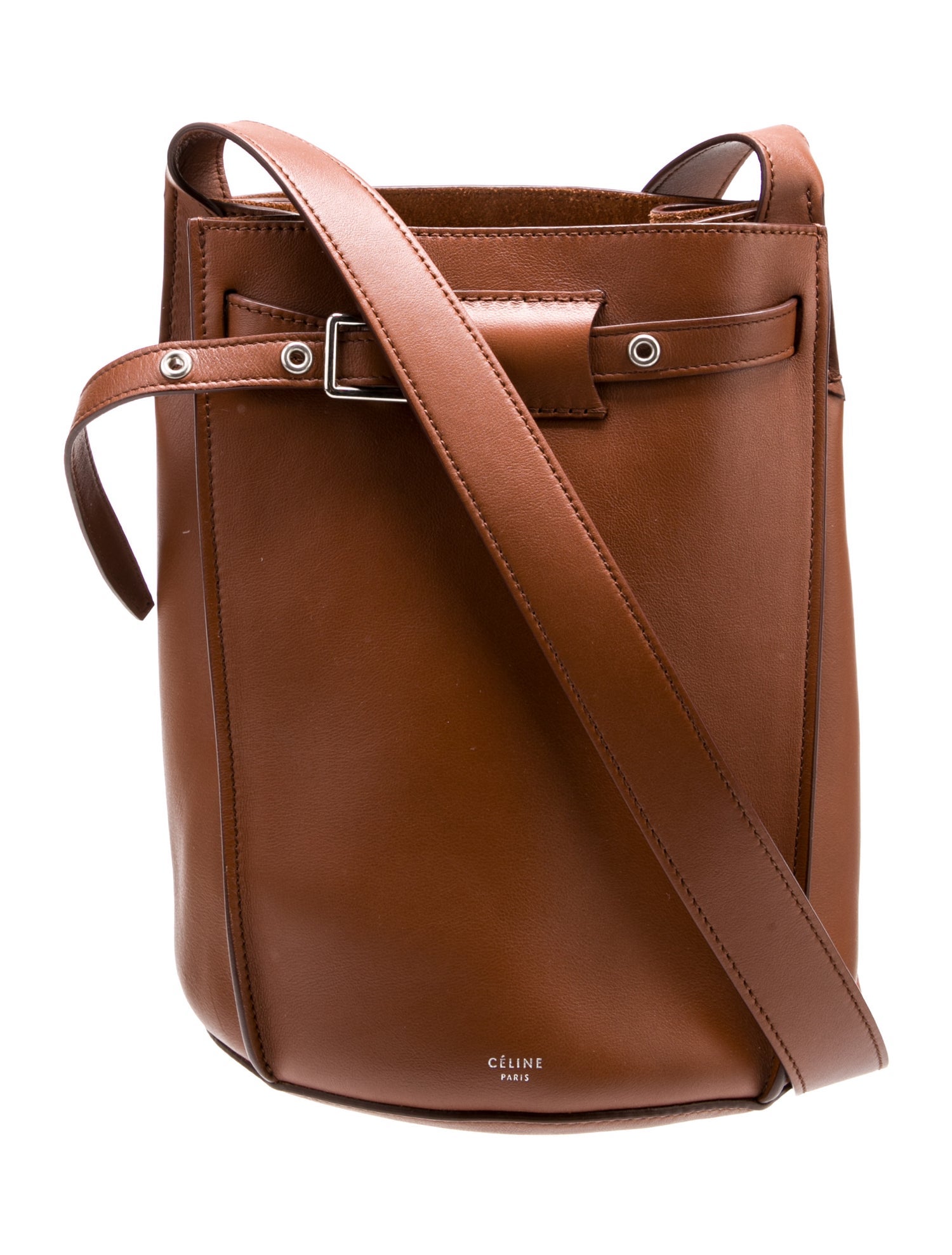 Celine Leather Big Bag Bucket - Brown Bucket Bags, Handbags - CEL351012 ...