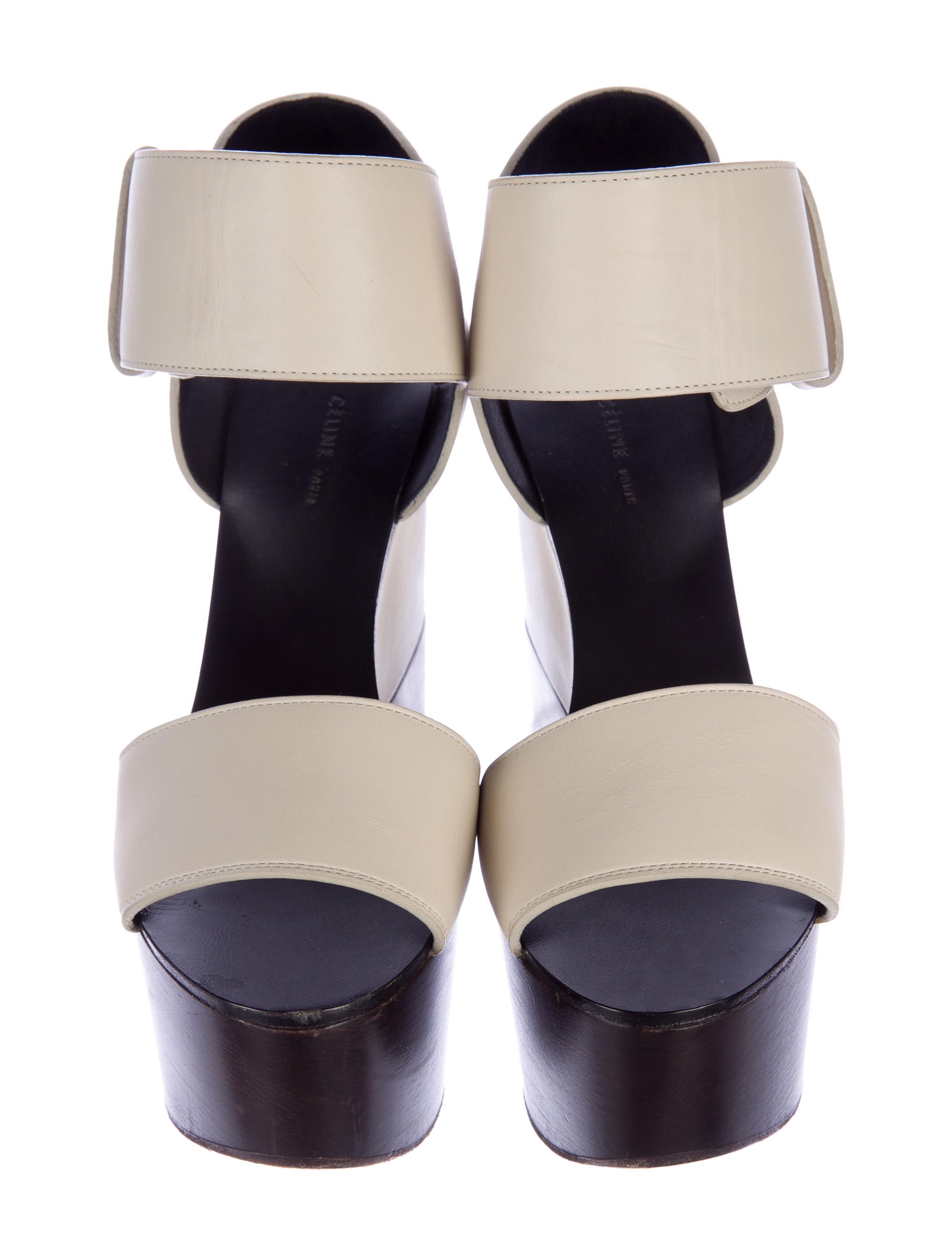 Céline Leather Platform Sandals - Shoes - CEL35190 | The RealReal