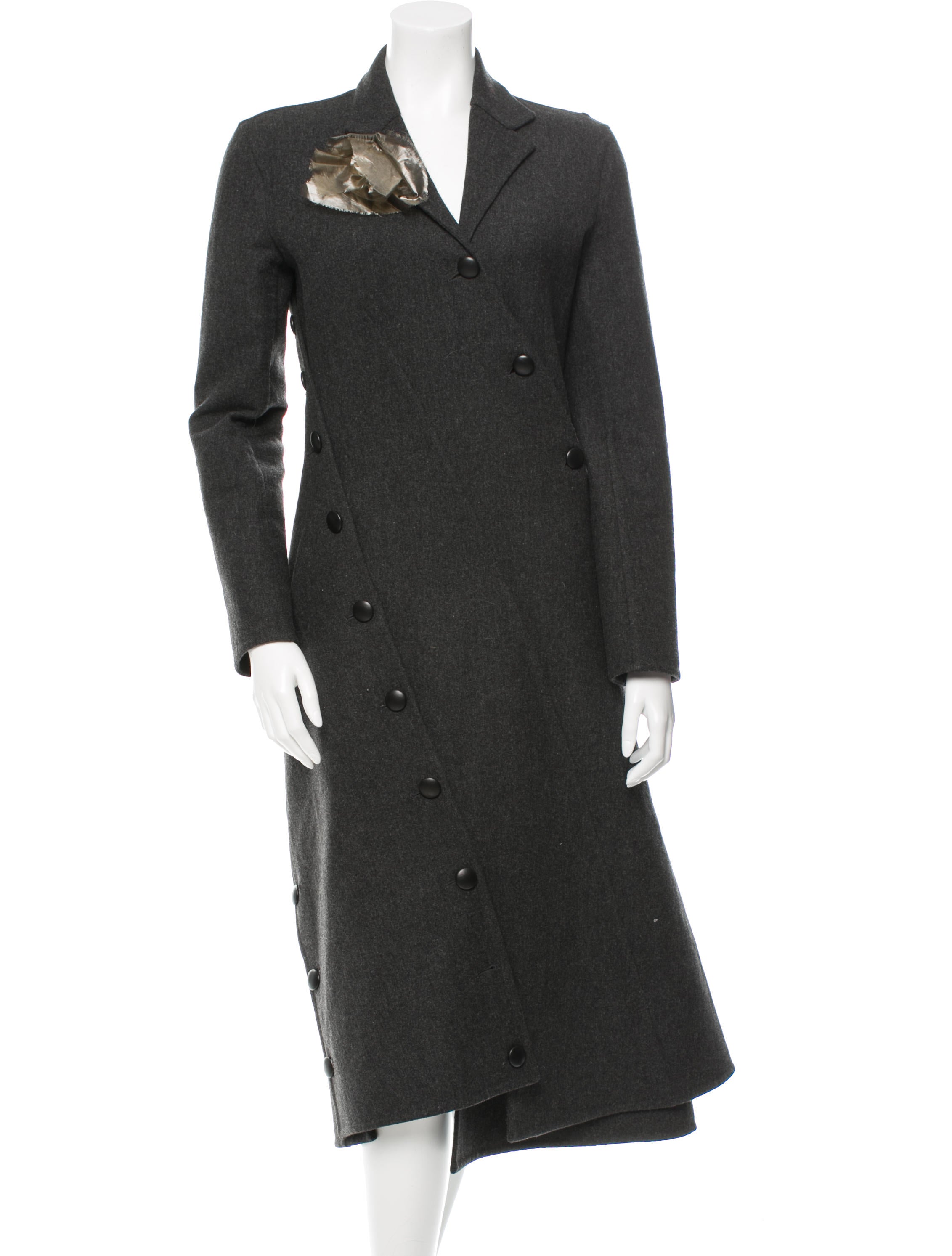 Celine Céline Wool Asymmetrical Buttoned Jacket - Clothing - CEL41701 ...