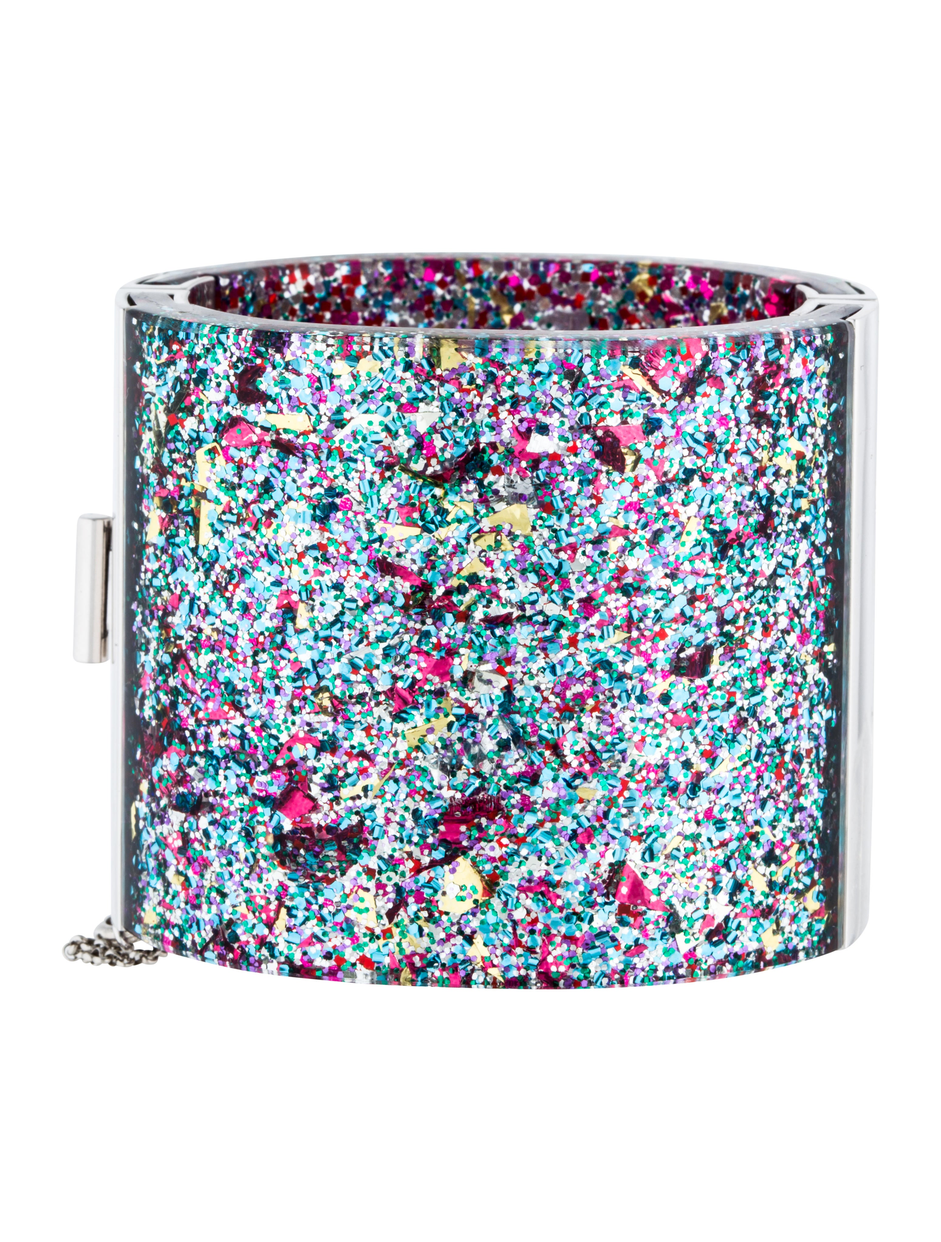 Celine Céline Confetti Resin Bracelet - Silver-Tone Metal Bangle ...