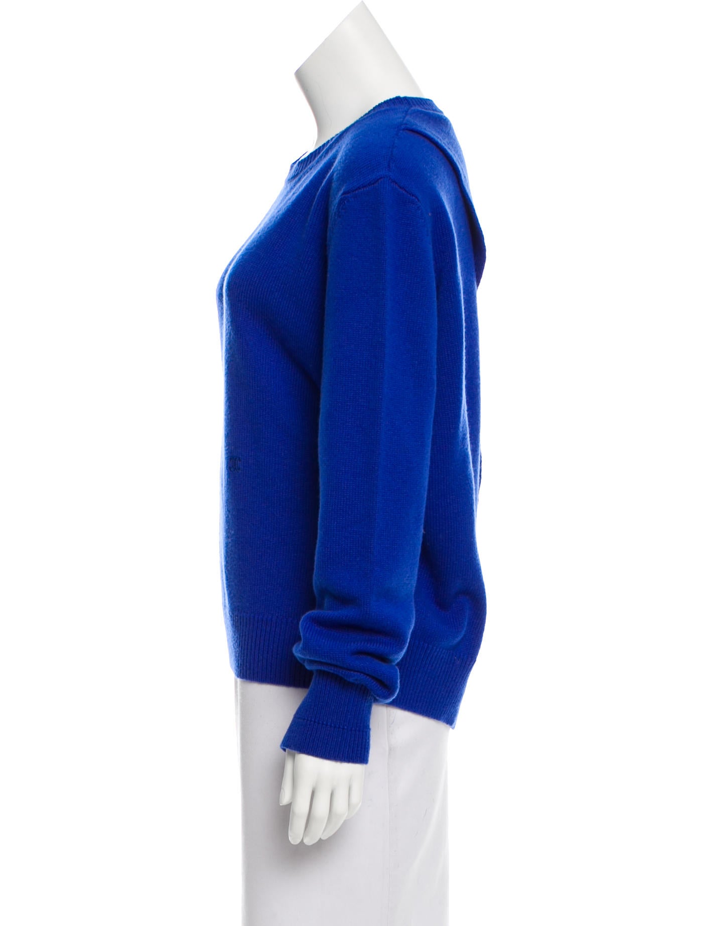 Celine Céline Cashmere Open Back Sweater - Blue Knitwear, Clothing ...