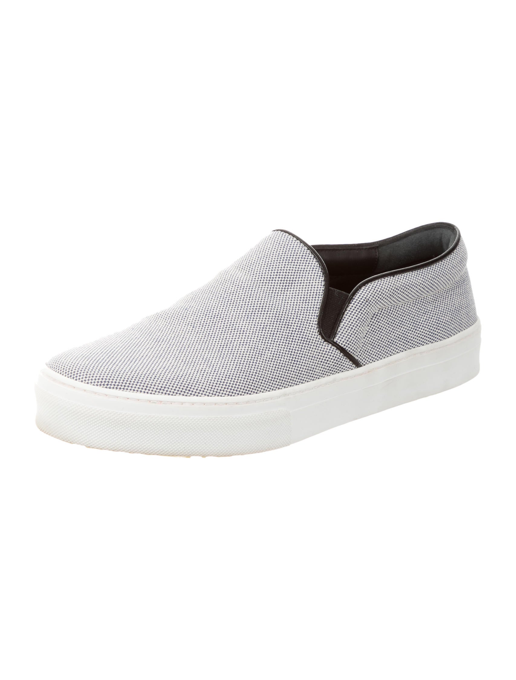 Celine Céline Canvas Slip-On Sneakers - Blue Sneakers, Shoes - CEL43607 ...